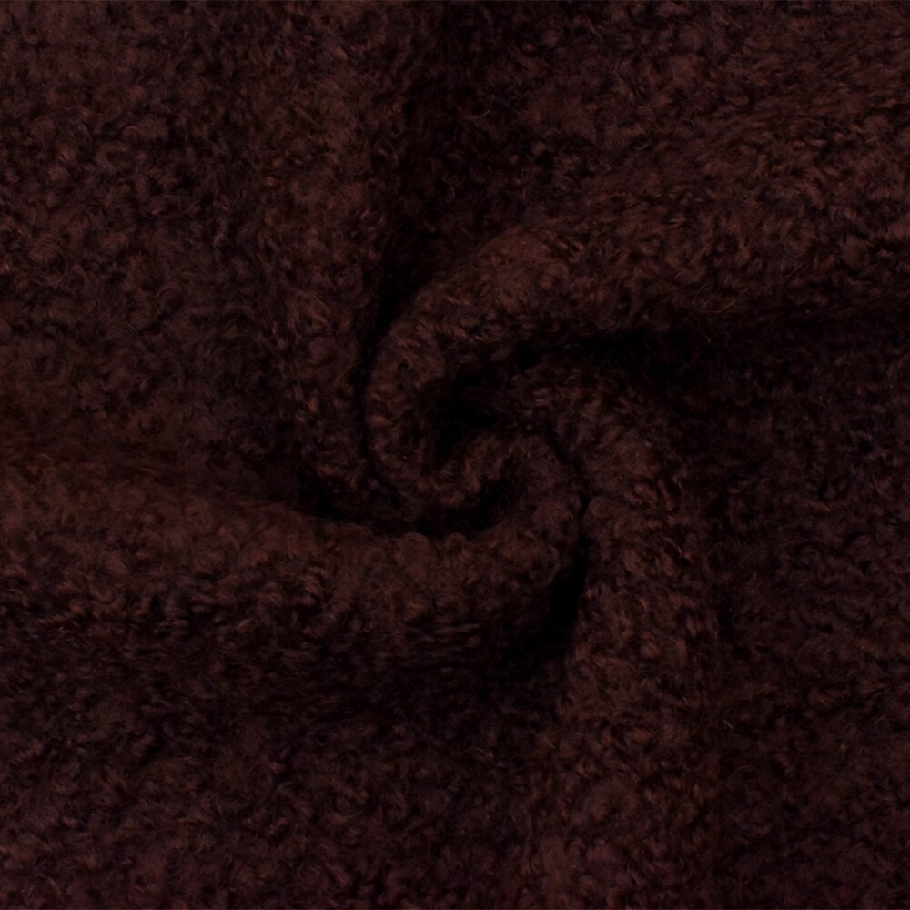 Brown Wool Poly Texture Boucle Fleece Knit Jacketing Fabric By the Yard ...