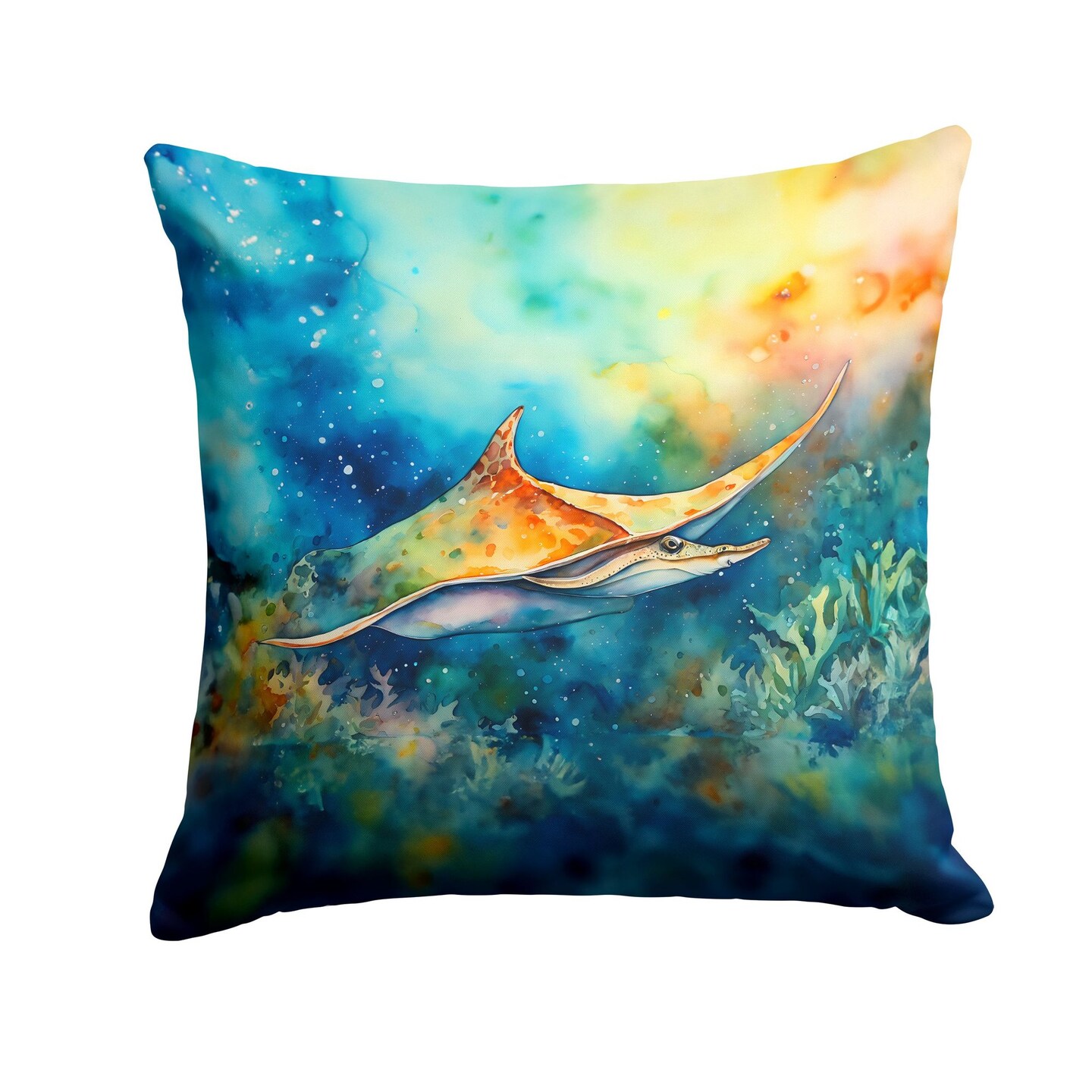 Edge Collections - 18" X 18" - Multicolor - Pillow Machine Sting Ray ...