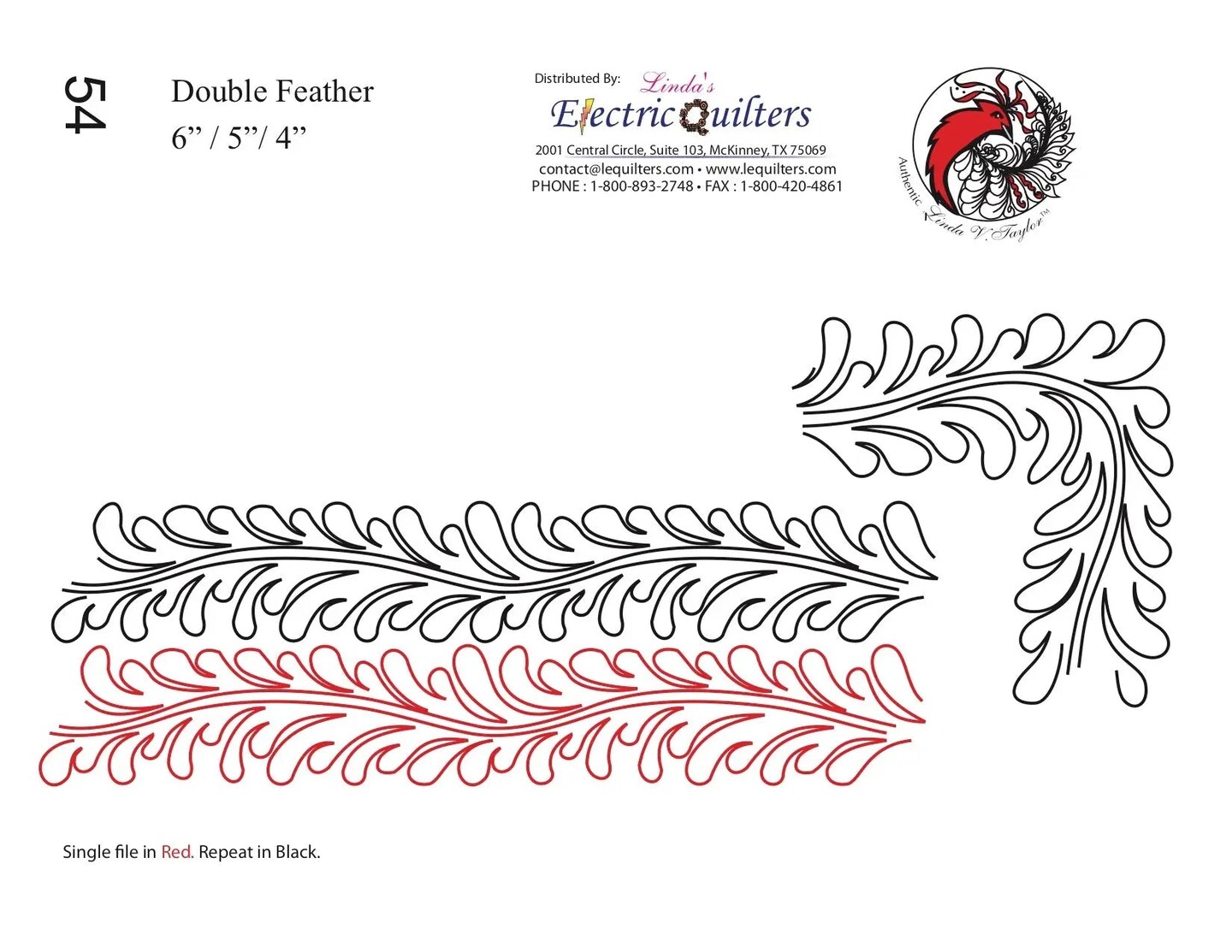054 Double Feather Pantograph by Linda V. Taylor | Michaels