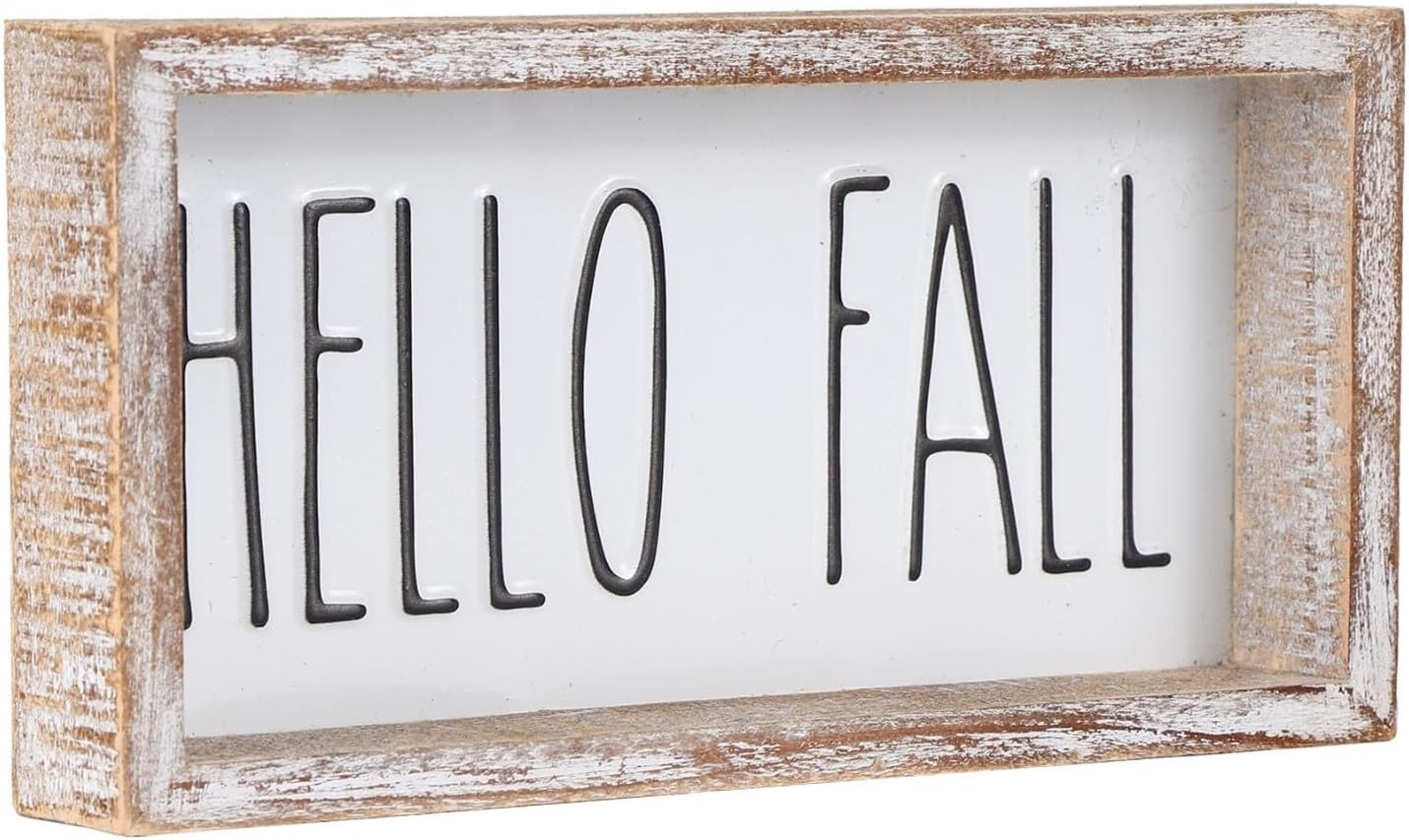 Hello Fall Block Sign Tabletop Decor | Michaels