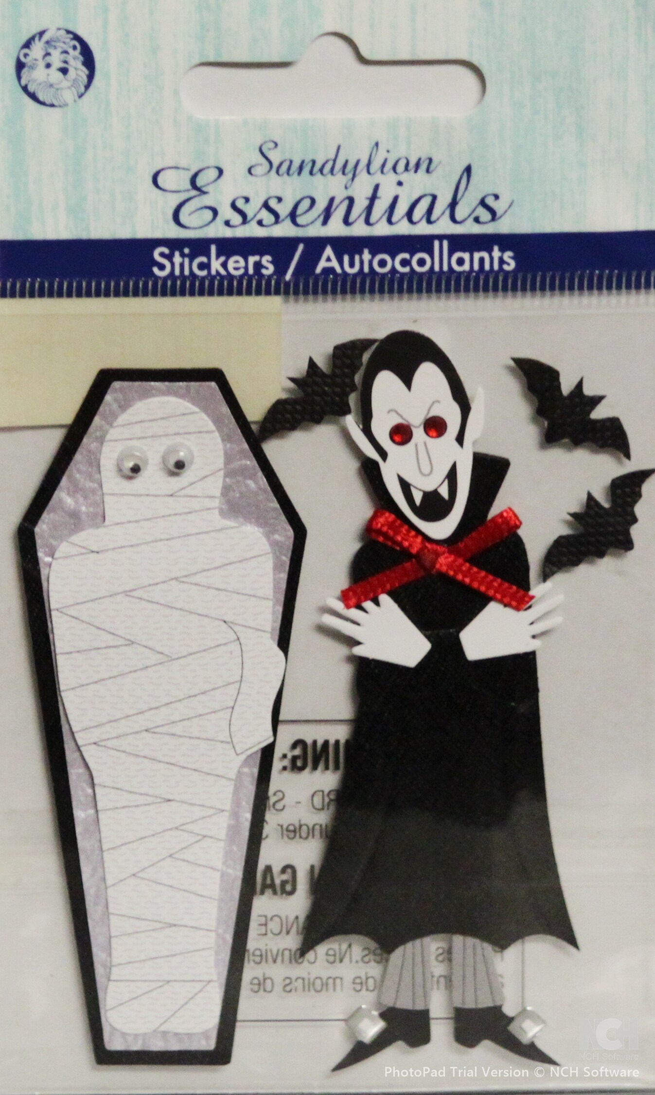 Sandylion Essentials Halloween Dracula & Mummy Dimensional Stickers ...