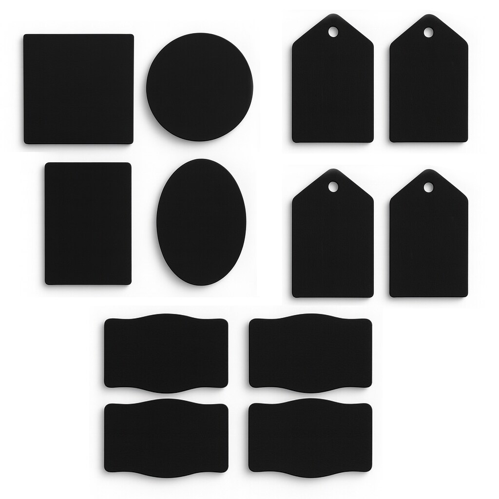 Hampton Art Crate Décor Chalkboard Labels Bundle – 12 Wooden Chalkboard ...