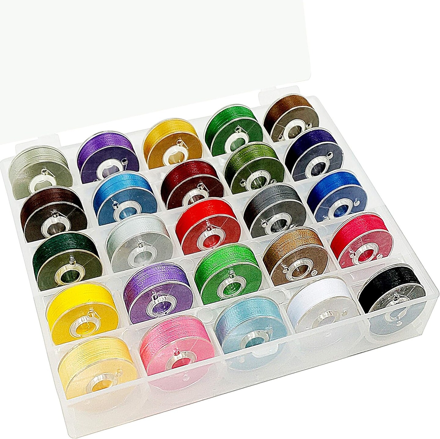 25pcs Type L (SA155) Size Assorted Colors Prewound Bobbin Thread | Michaels