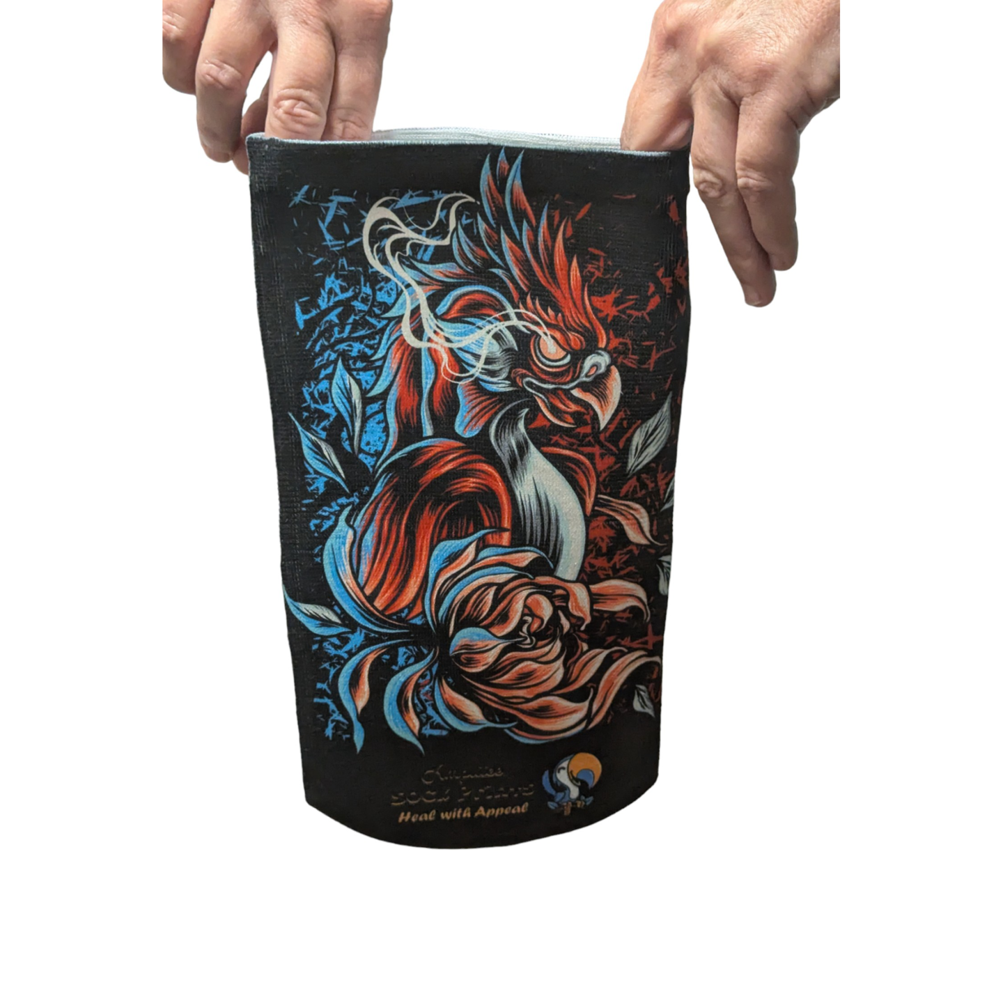 Amputee Sock "Phoenix High Detail blk bgnd V1", 3PLY Residual Limb or ...