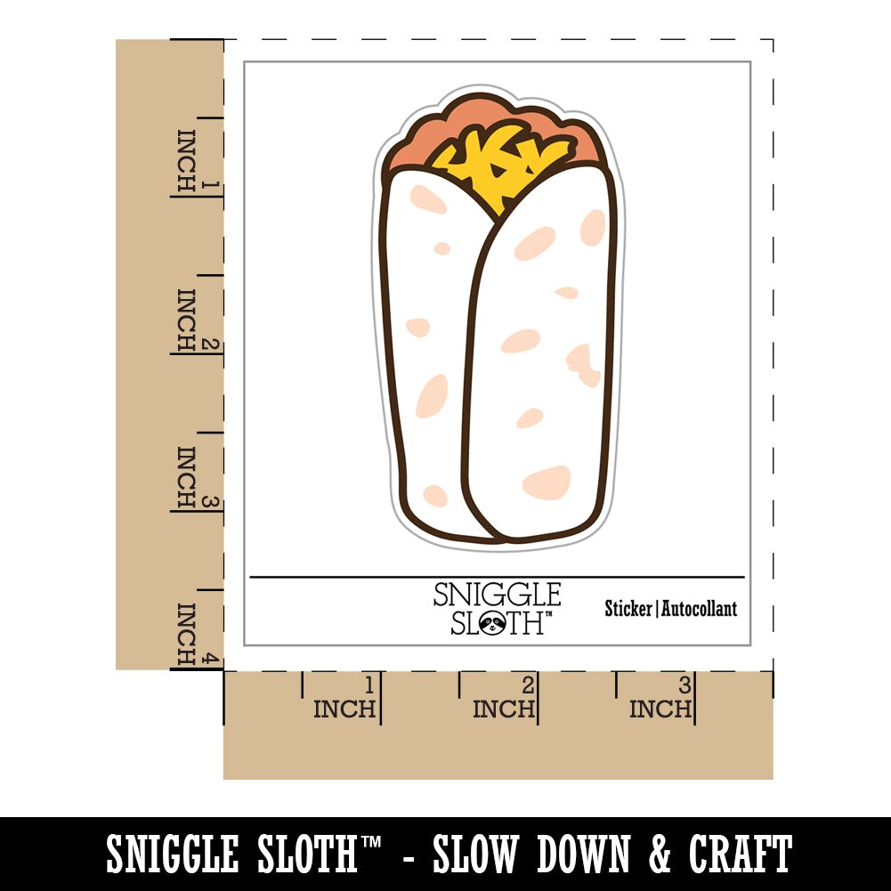 Bean and Cheese Burrito Waterproof Vinyl Phone Tablet Laptop Water ...