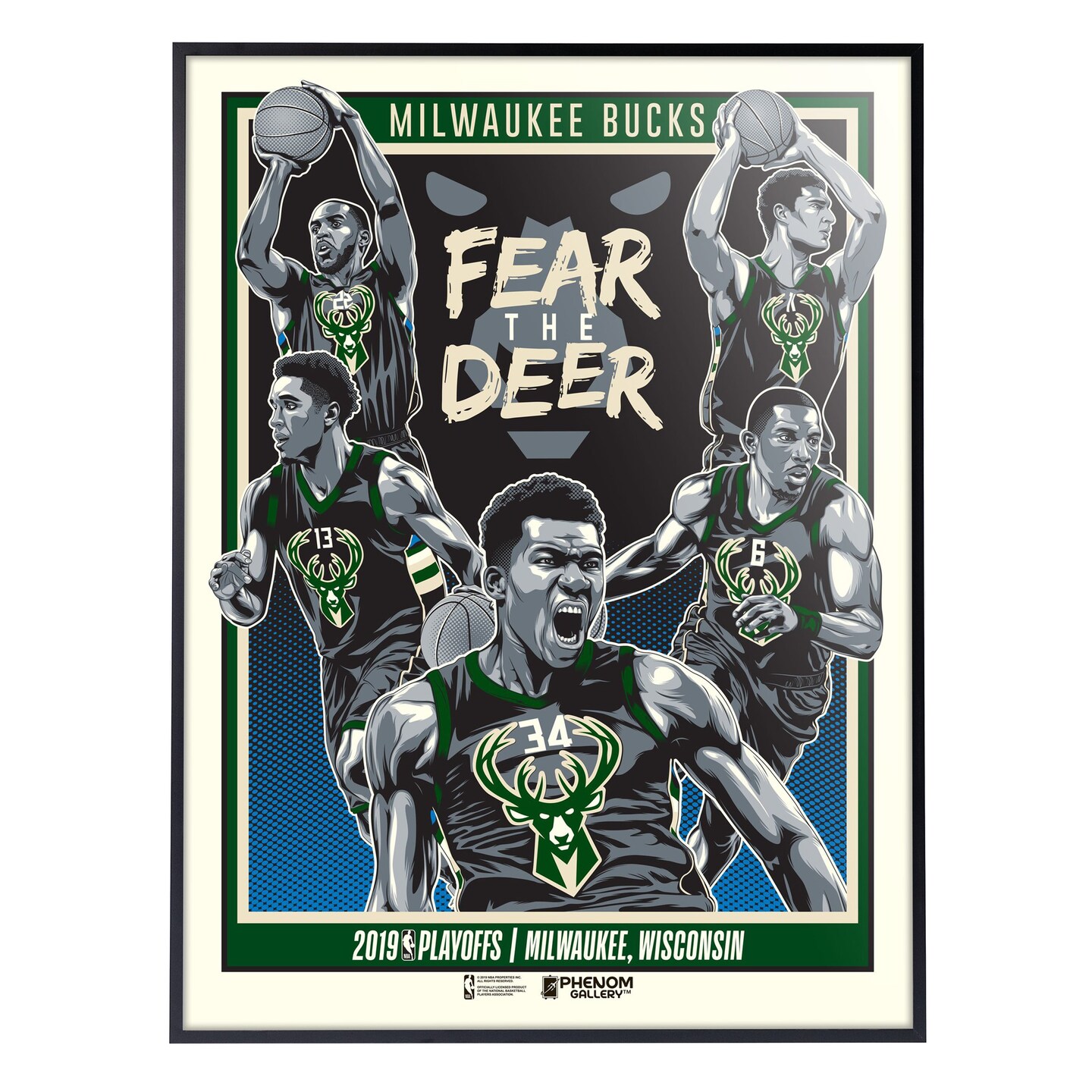 Phenom Gallery Milwaukee Bucks 2019 NBA Playoffs Limited Edition Deluxe ...