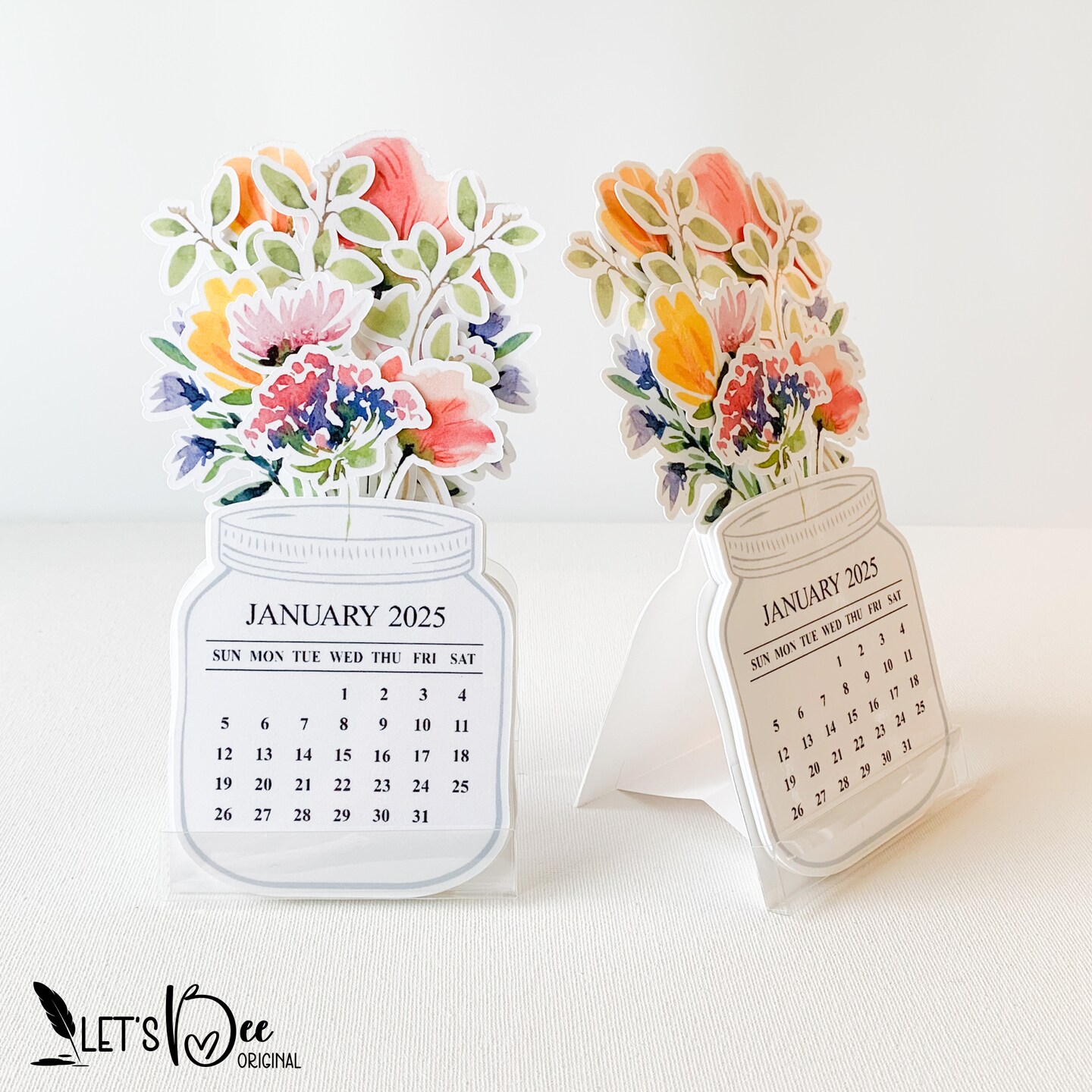 Paper Flower Calendar, Floral Bouquet Calendar, Wildflower Bouquet ...