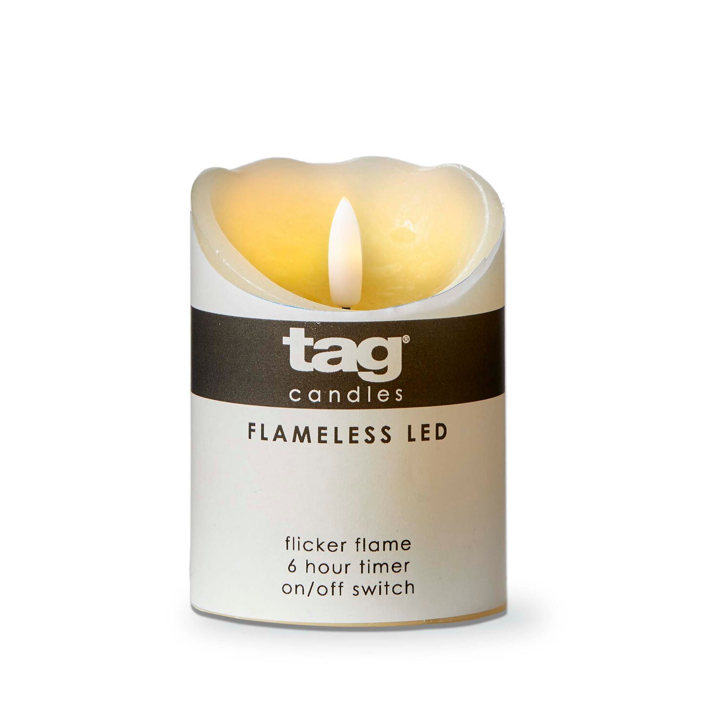 Weathered Led Pillar 3X4 Ivory | Michaels