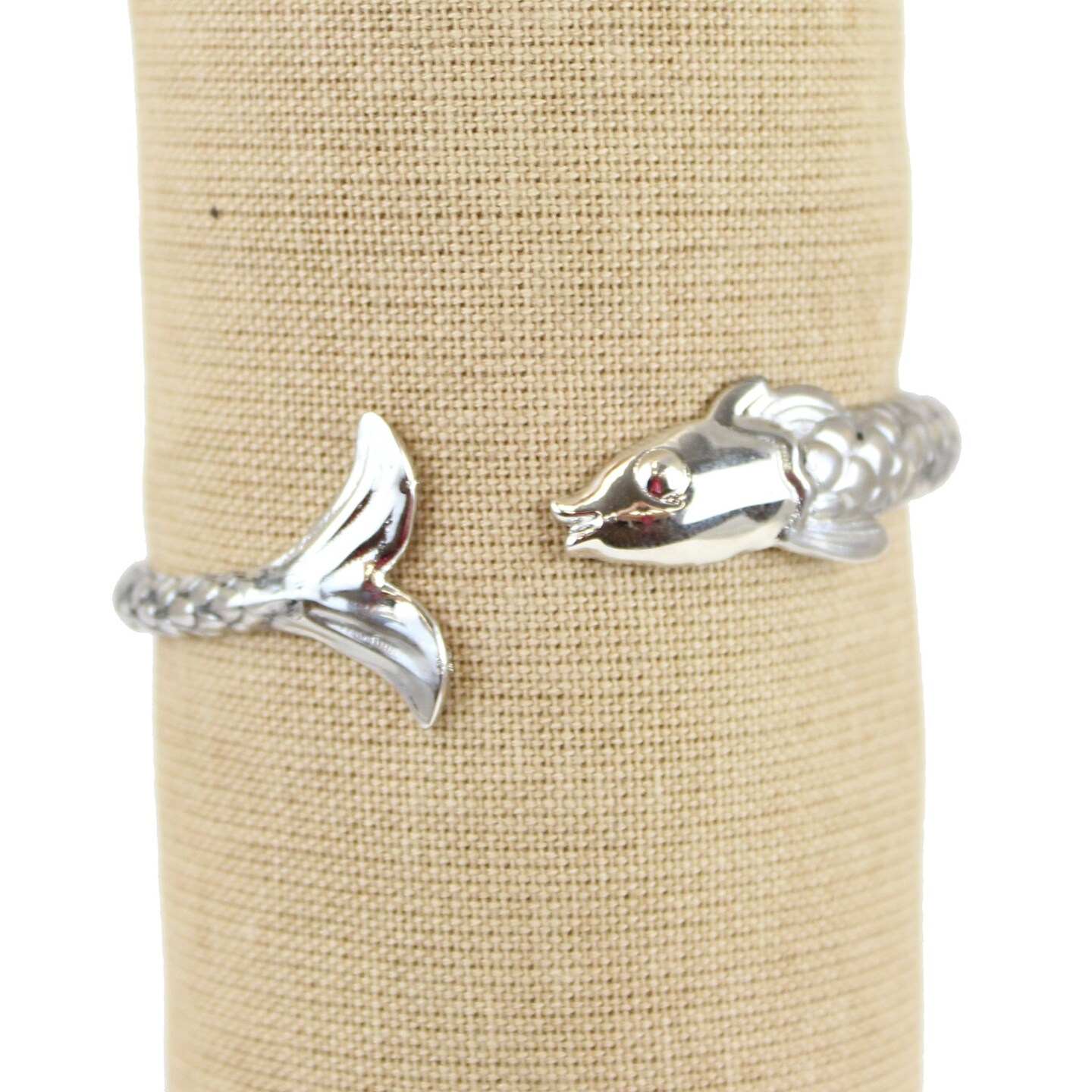 SLVR COLORED FISH BRACELET HINGED | Michaels