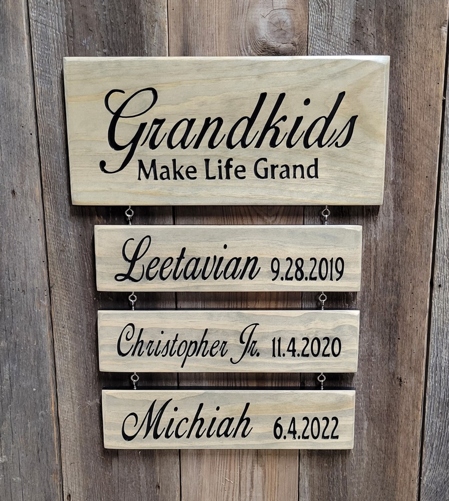 Custom, Grandkids Make Life Grand with Grandkids Names and Birthdates ...