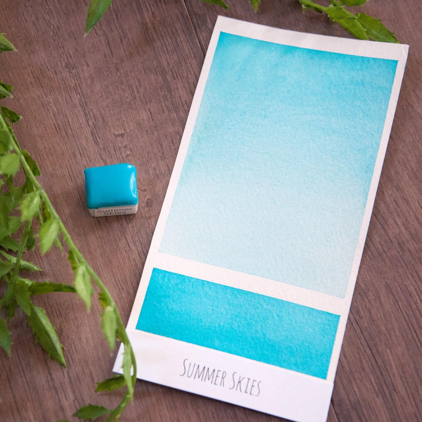 Summer Skies Matte Watercolor Paint | Quarter Pan, Half Pan, Full Pan ...