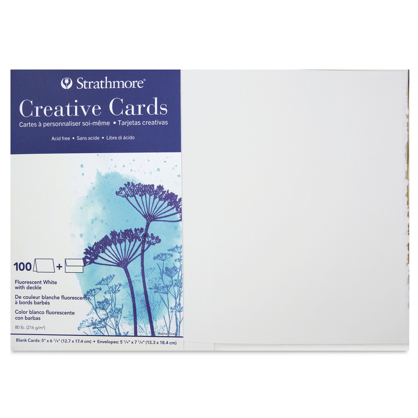 Strathmore Creative Cards and Envelopes - Full Size, Fluorescent White ...