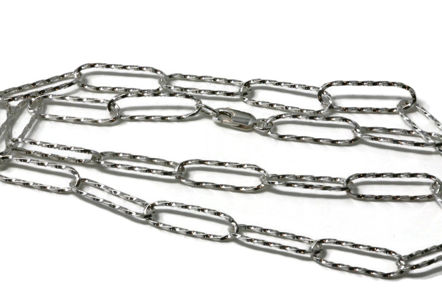 Twisted Link Argentium Silver Chain with Lobster Clasp - 20" by Salish ...
