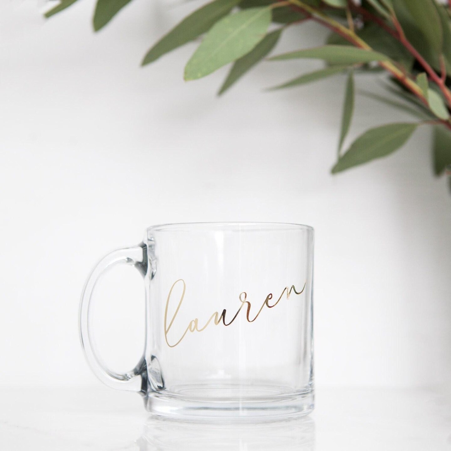 Personalized Glass Mug Gold Custom Coffee Mug Bridesmaid Gifts Gift for Her Calligraphy Unique Coffee Mugs Cute Coffee Mugs MakerPlace by Michaels