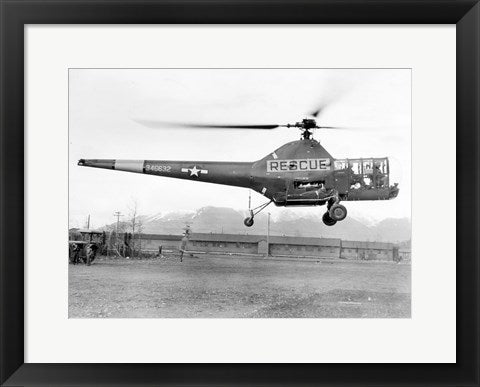 Framed Art Alaska, 17 May 1947, 10th Rescue Squadron helicopter Wall ...