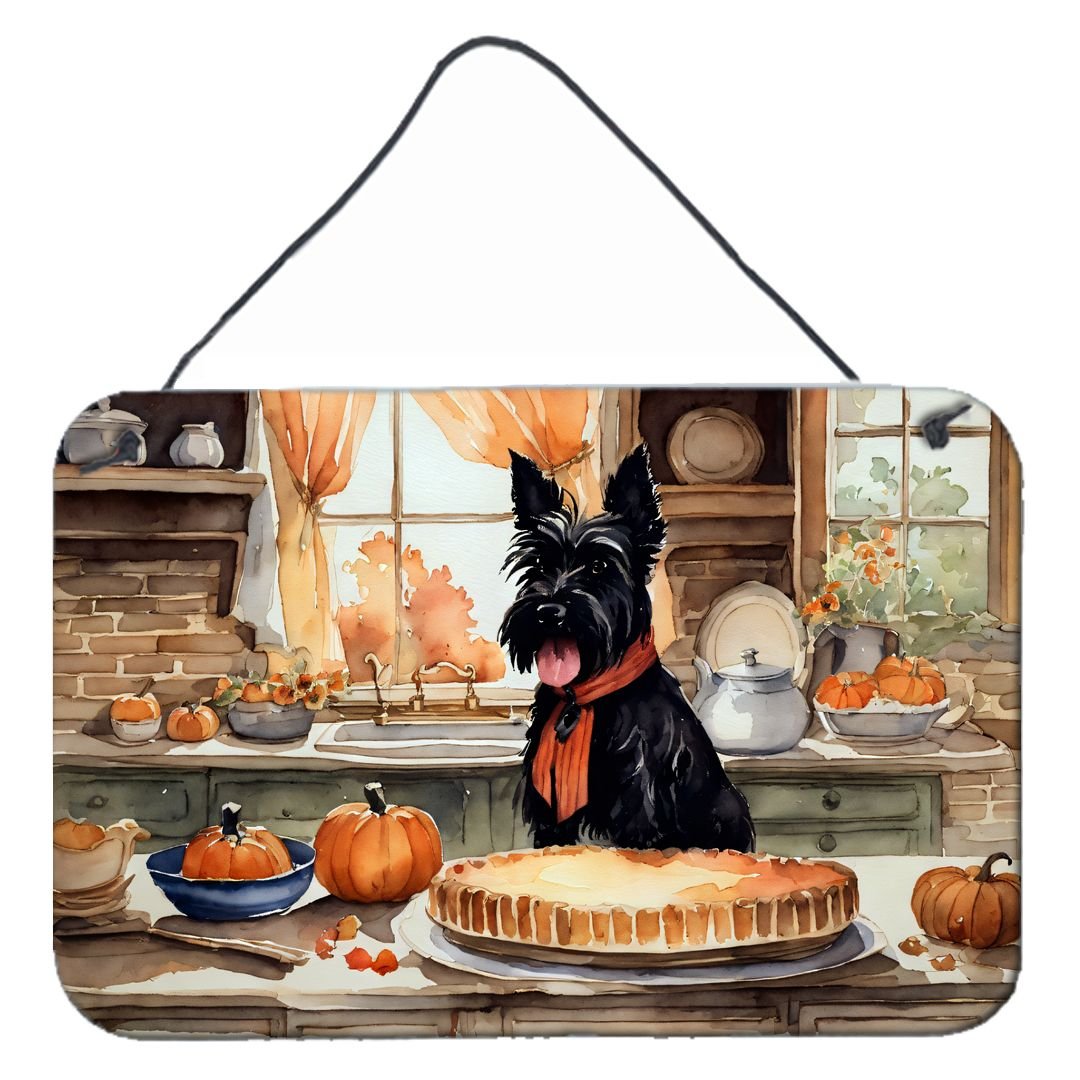 Edge Collections - 8" x 12" - Multicolor - Scottish Terrier Fall Sign ...
