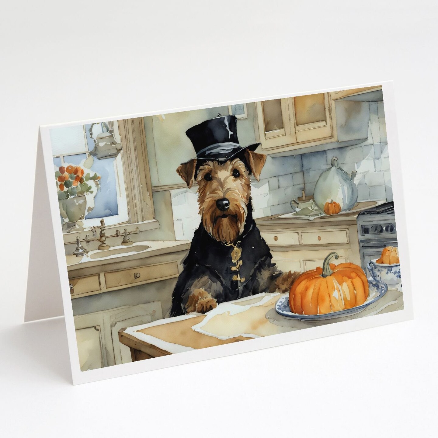 Edge Collections - 5" x 7" - Multicolor - Airedale Terrier Fall Kitchen ...