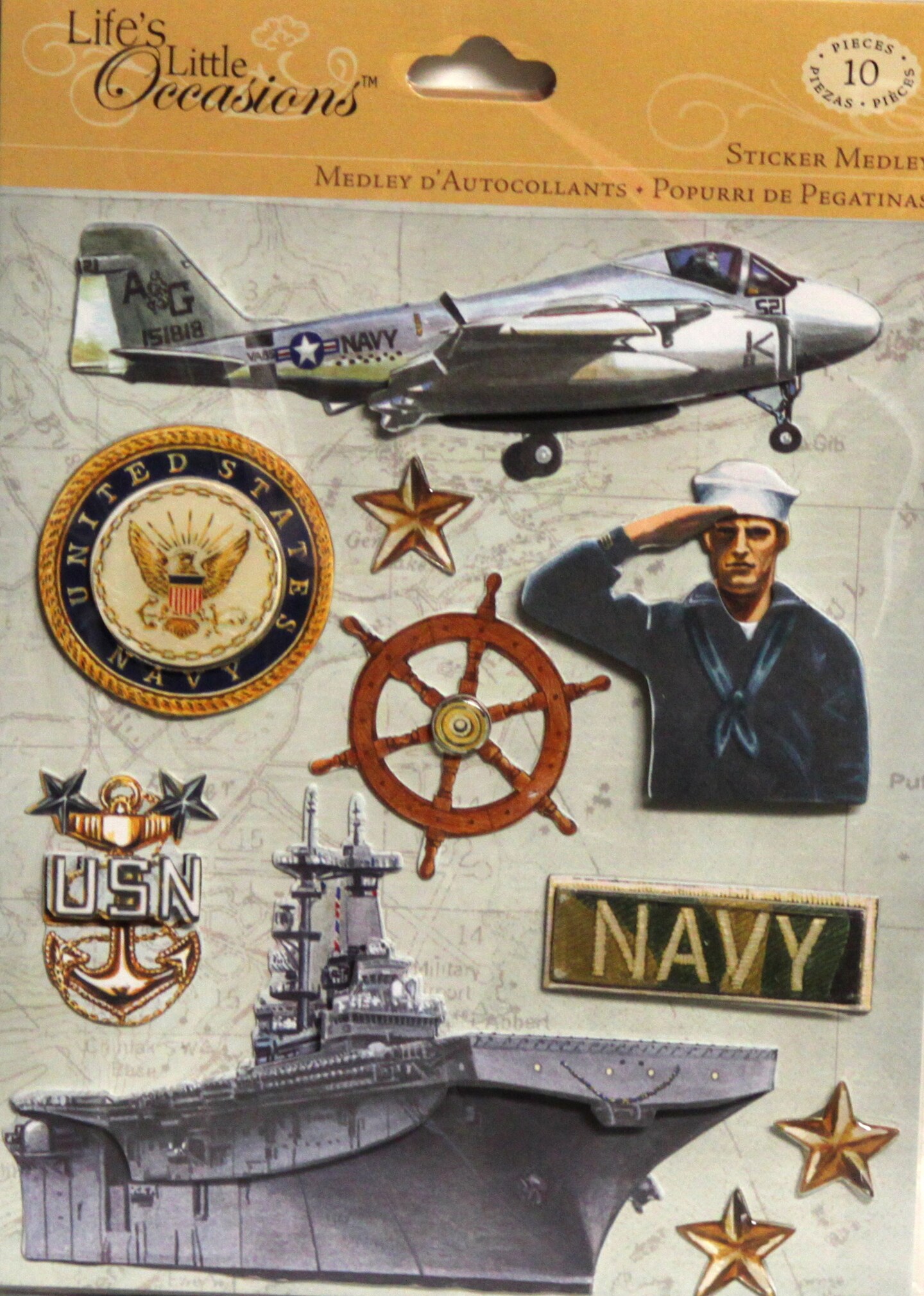 K & Company Life's Little Occasions Navy Dimensional Sticker Medley ...