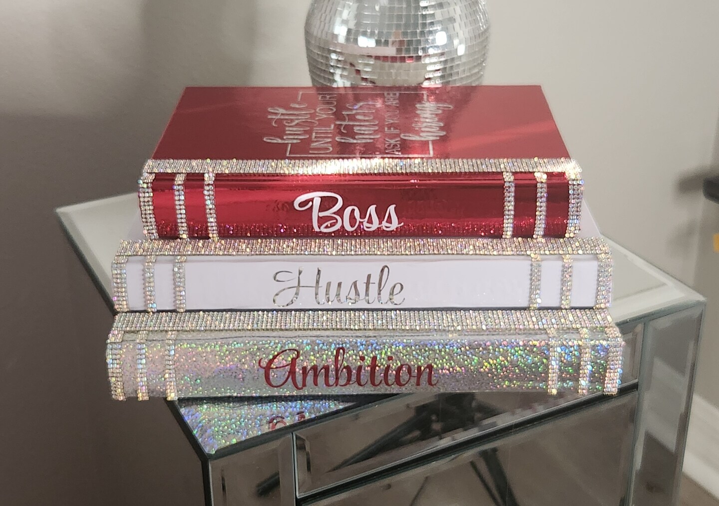 Coffee Table Book Stack (Set of 3). Glam Book Stack. White, Metallic ...