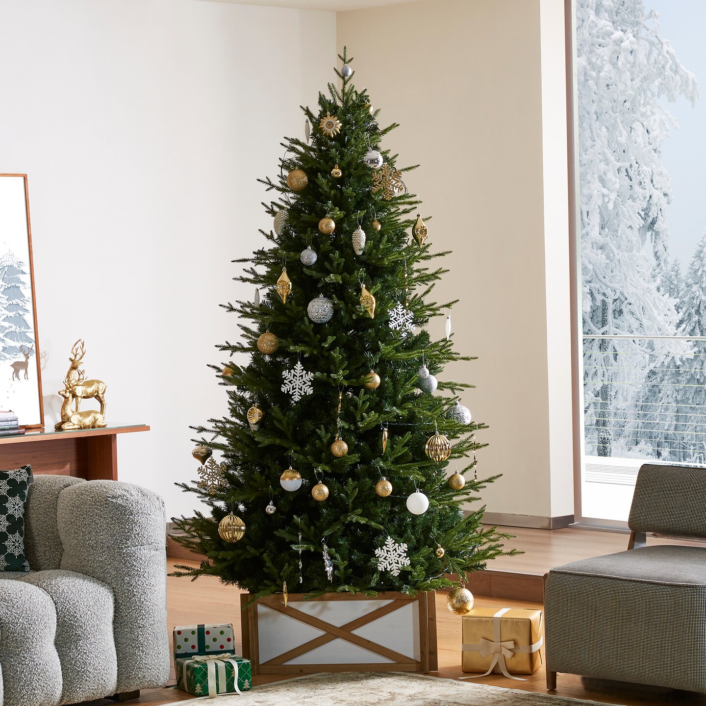 7.5ft Green Slim Fir Artificial Christmas Tree | Michaels