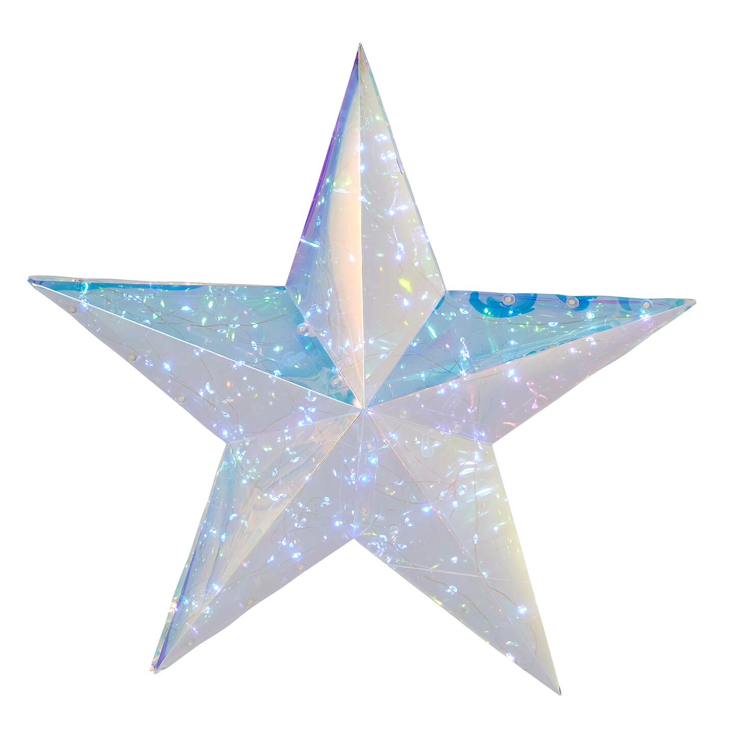 Prismatic Iridescent Traditional Star 14", LED lights | Michaels