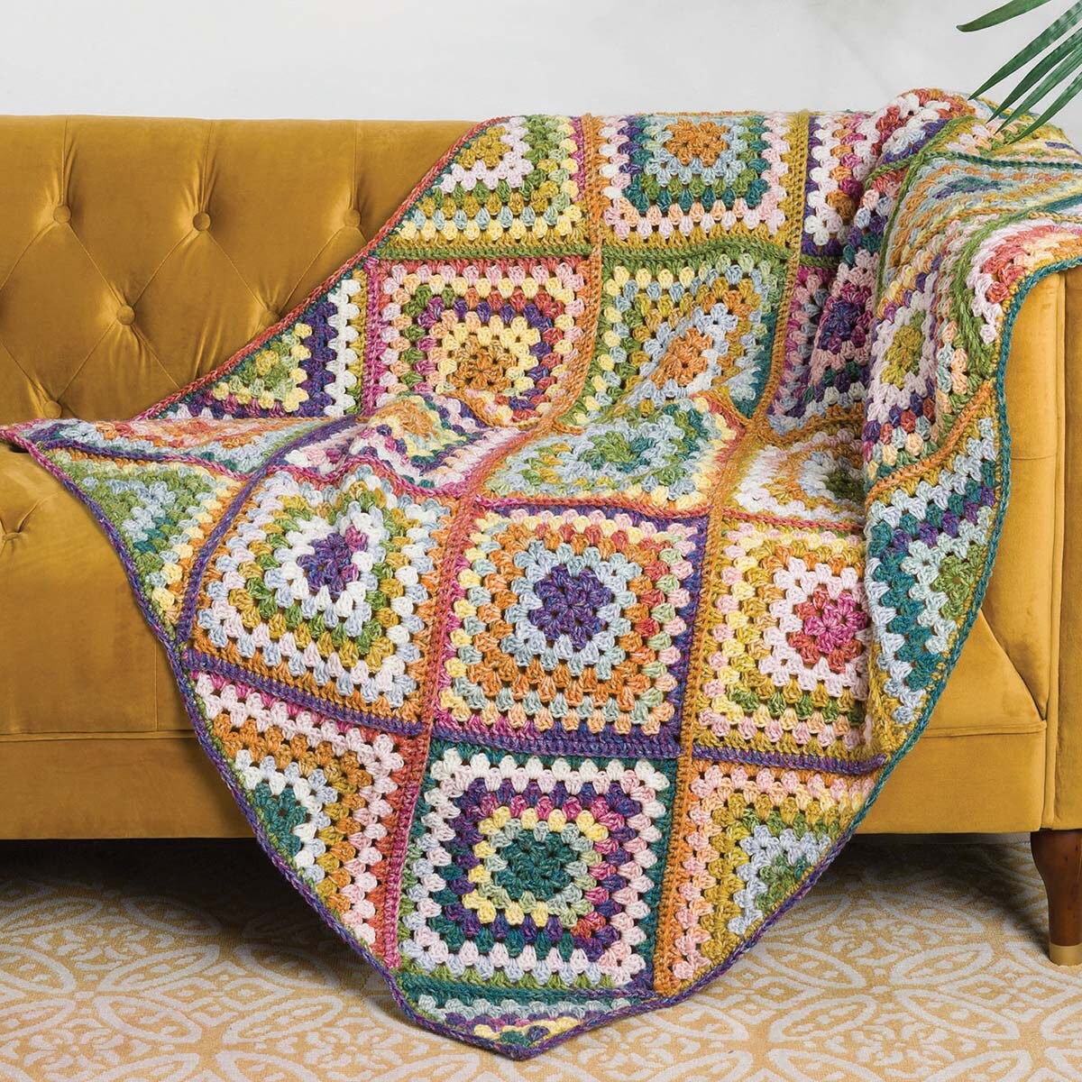 Red Heart Granny Goes Random Blanket Crochet Kit | Michaels