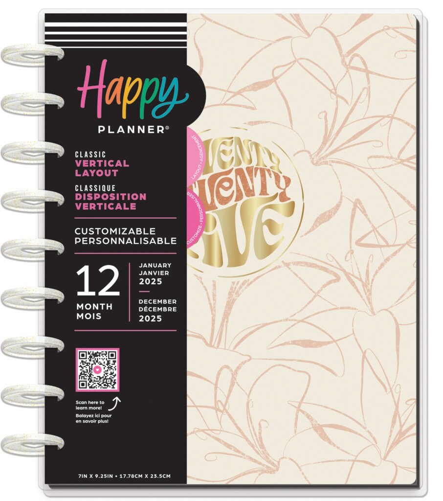Happy Planner Classic 12-Month Disc Bound Planner-Sunny Oasis; Jan '25 ...