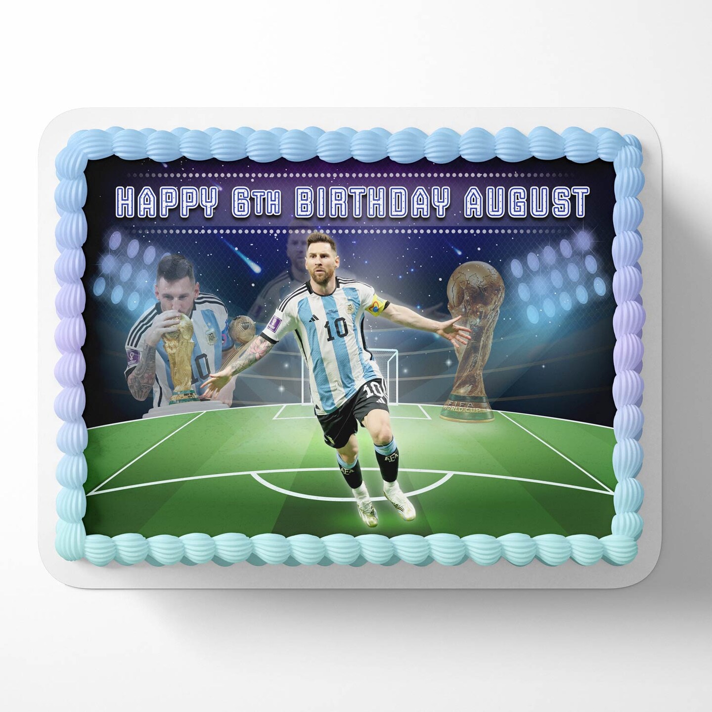 Leo Messi Edible Cake Image Topper Birthday Cake Sheet | MakerPlace by ...