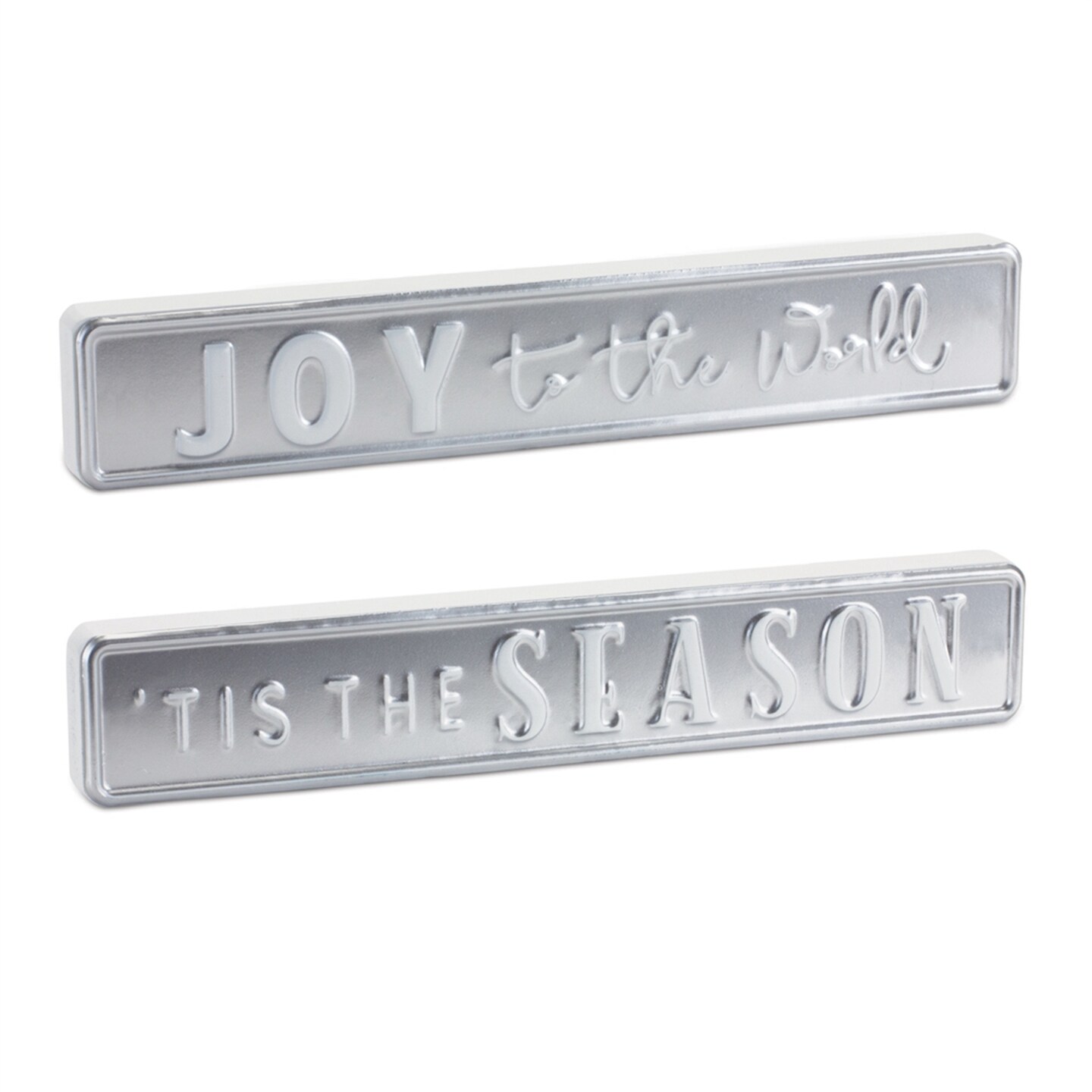 Melrose Christmas Sentiments Standing Signs - 12" - Set of 2, Color ...