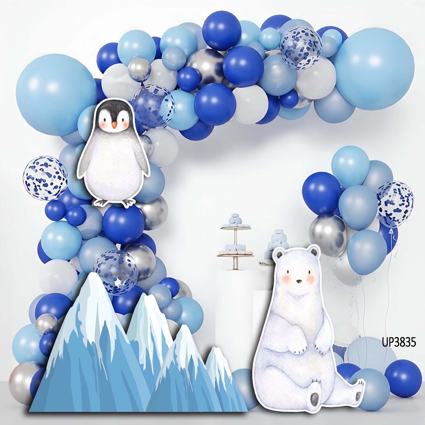 UP3835 Arctic coroplast cutouts signs props standees party decor ...
