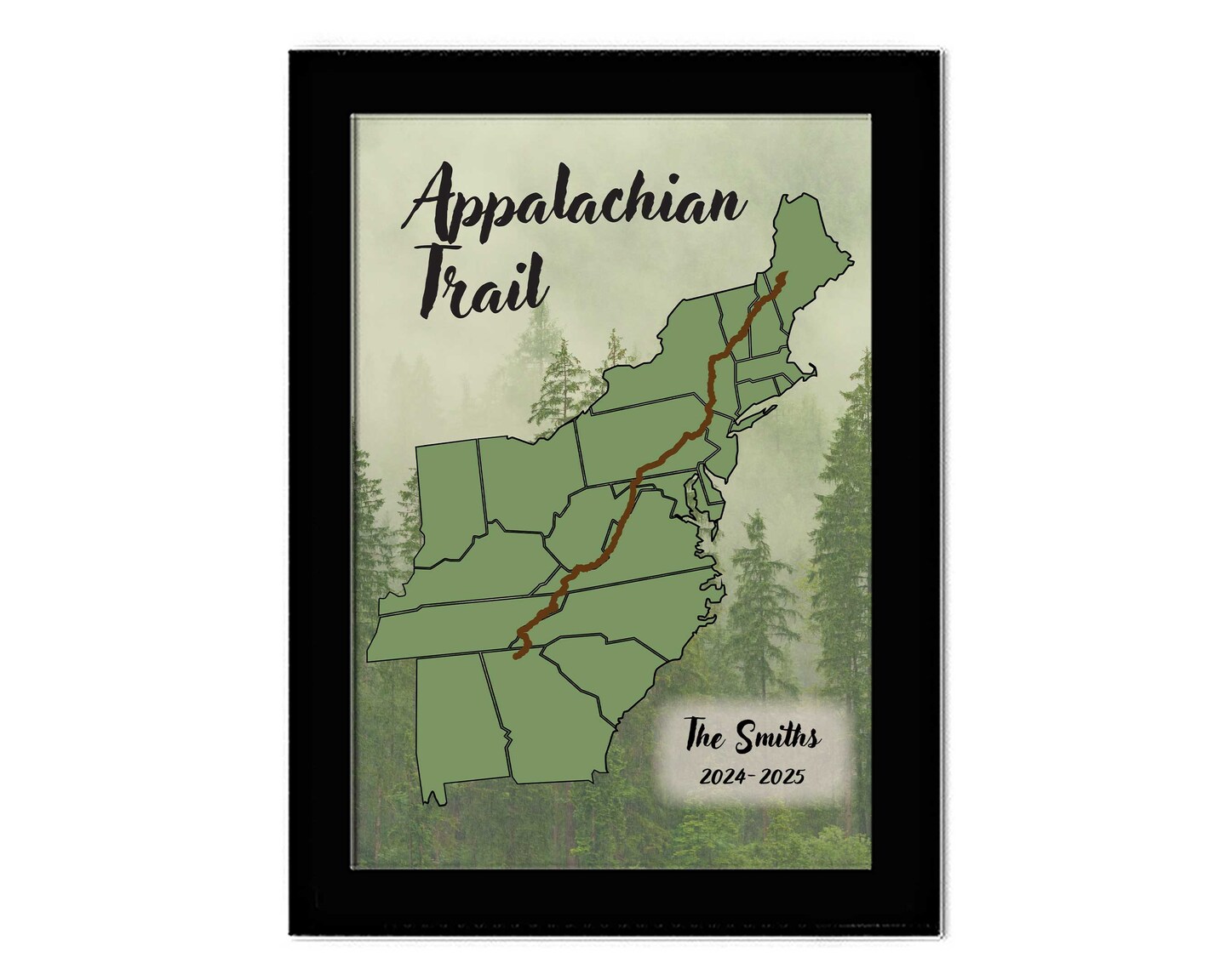 Appalachian Trail Push Pin Map, Personalized USA Map, Custom ...