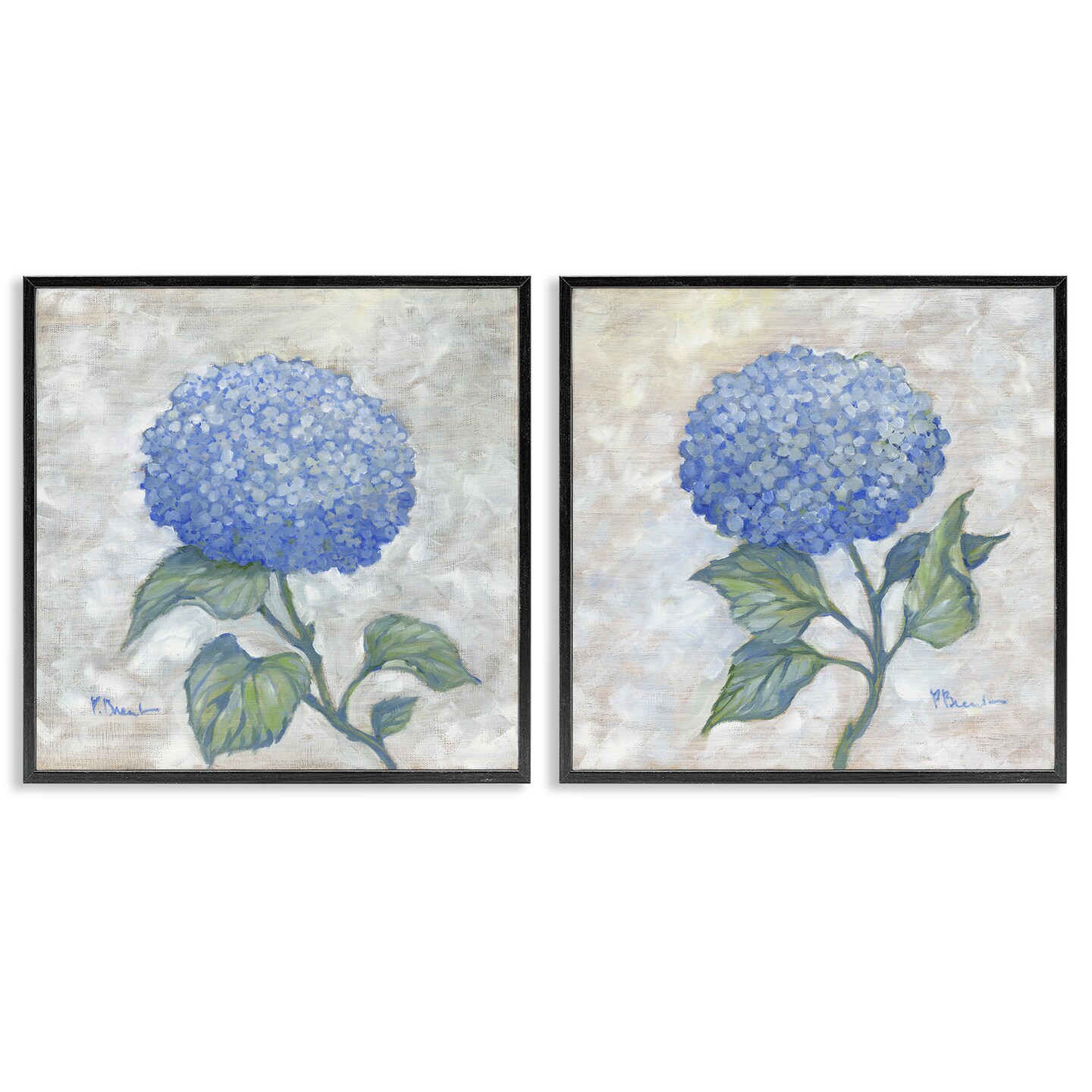 Stupell Industries Blue Hydrangea Garden Blooms 2pc Framed Giclee Set ...