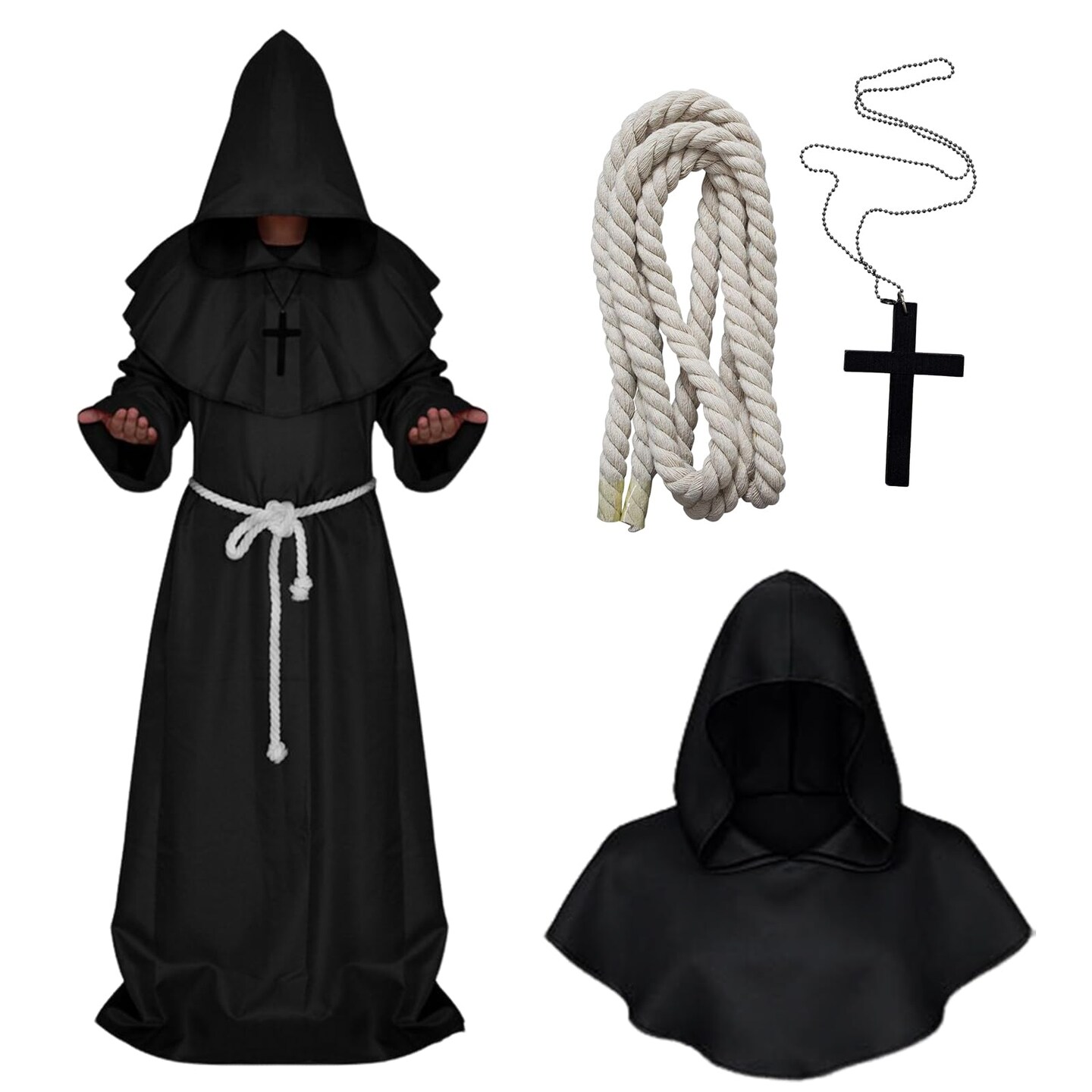 Medieval Monk Robe Priest Robe Halloween Cosplay Costume Cloak | Michaels