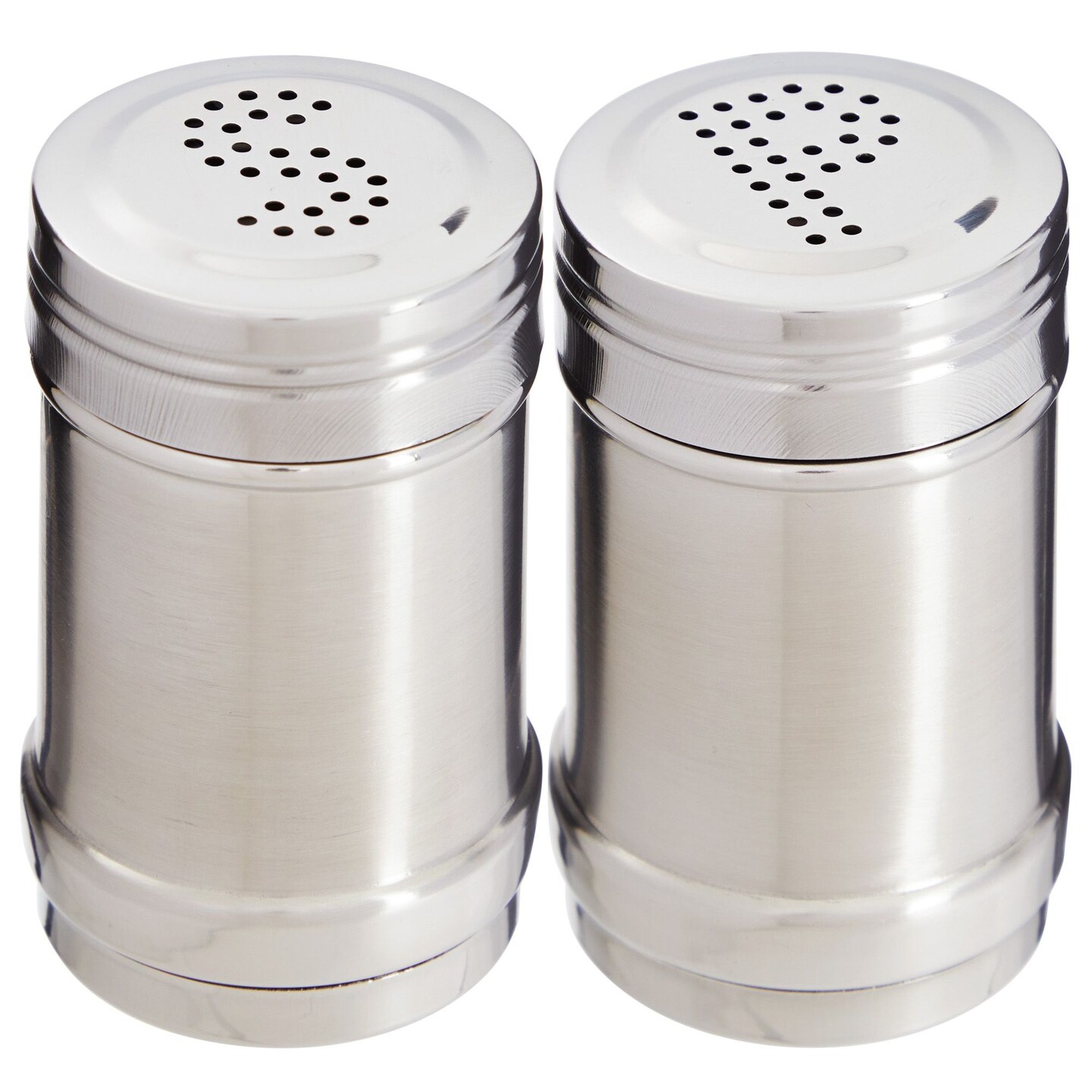 2 oz Stainless Steel Metal Salt and Pepper Shakers Set for Kitchen ...