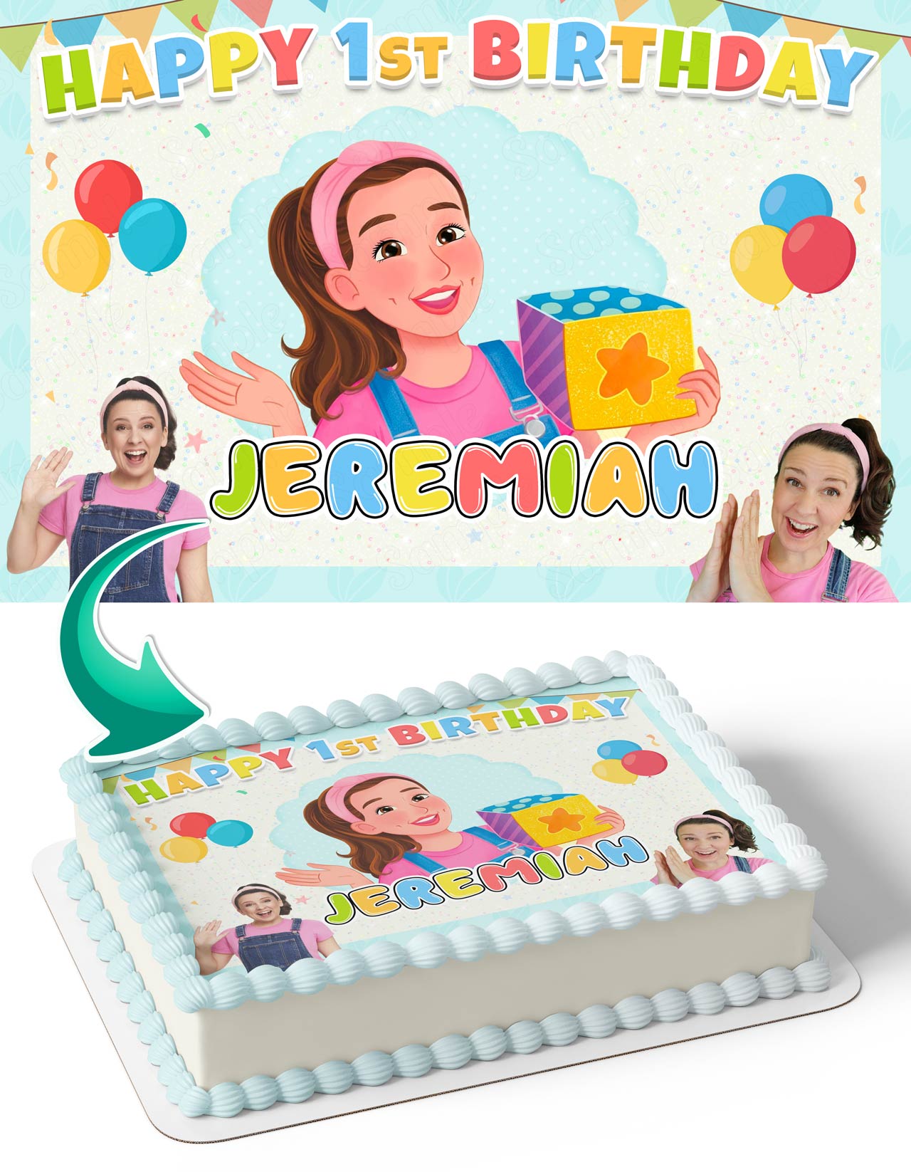 Mrs Rachel Kids Edible Cake Image Topper Birthday Cake Sheet ...