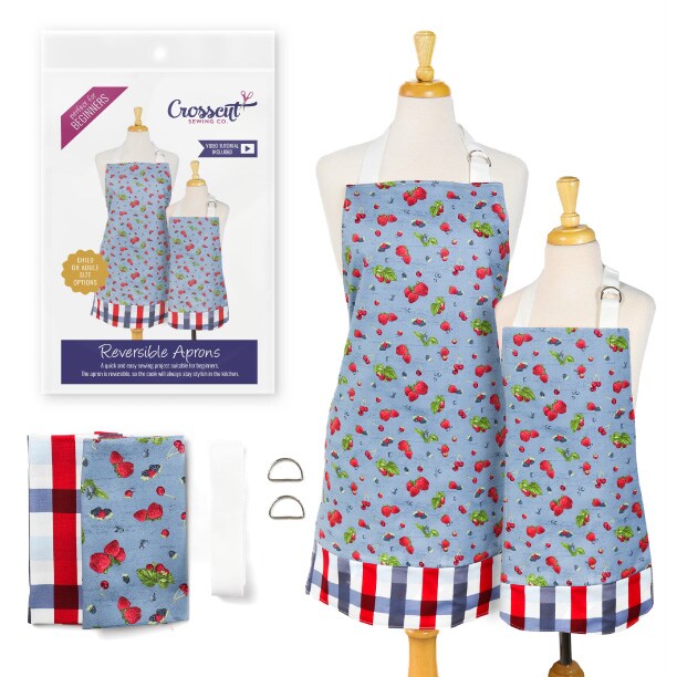 Crosscut Sewing Co.® Apron Sewing Project Kit - Beginner Sewing Kit ...