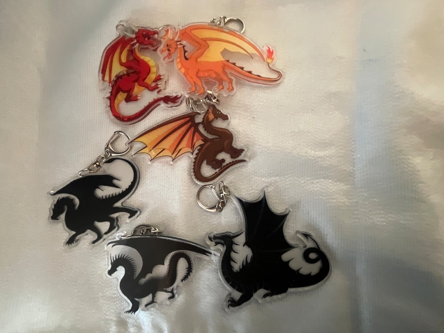 Acrylic Dragons KEYCHAINS come in a variety of colors and sizeDRAGON ...