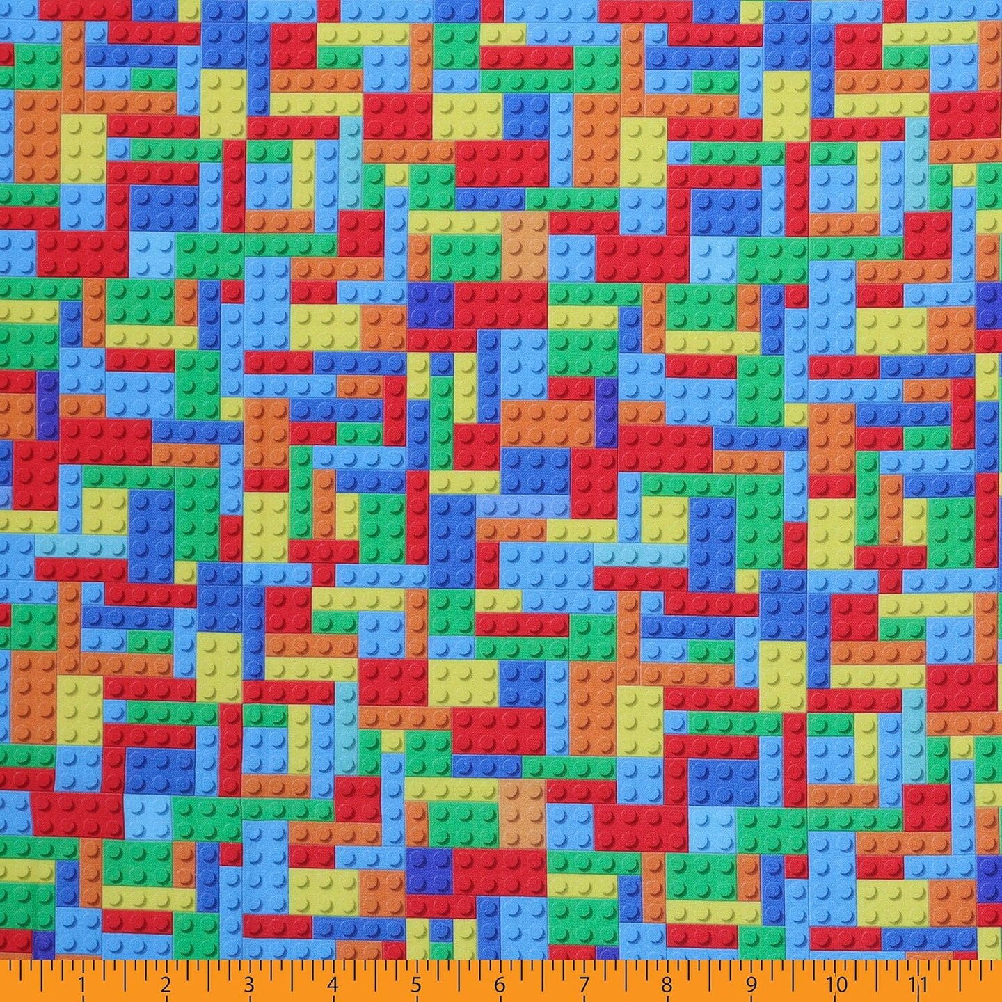 Mook Fabrics Building Blocks Cotton Fabric [45 in. Wide] - By The Yard ...