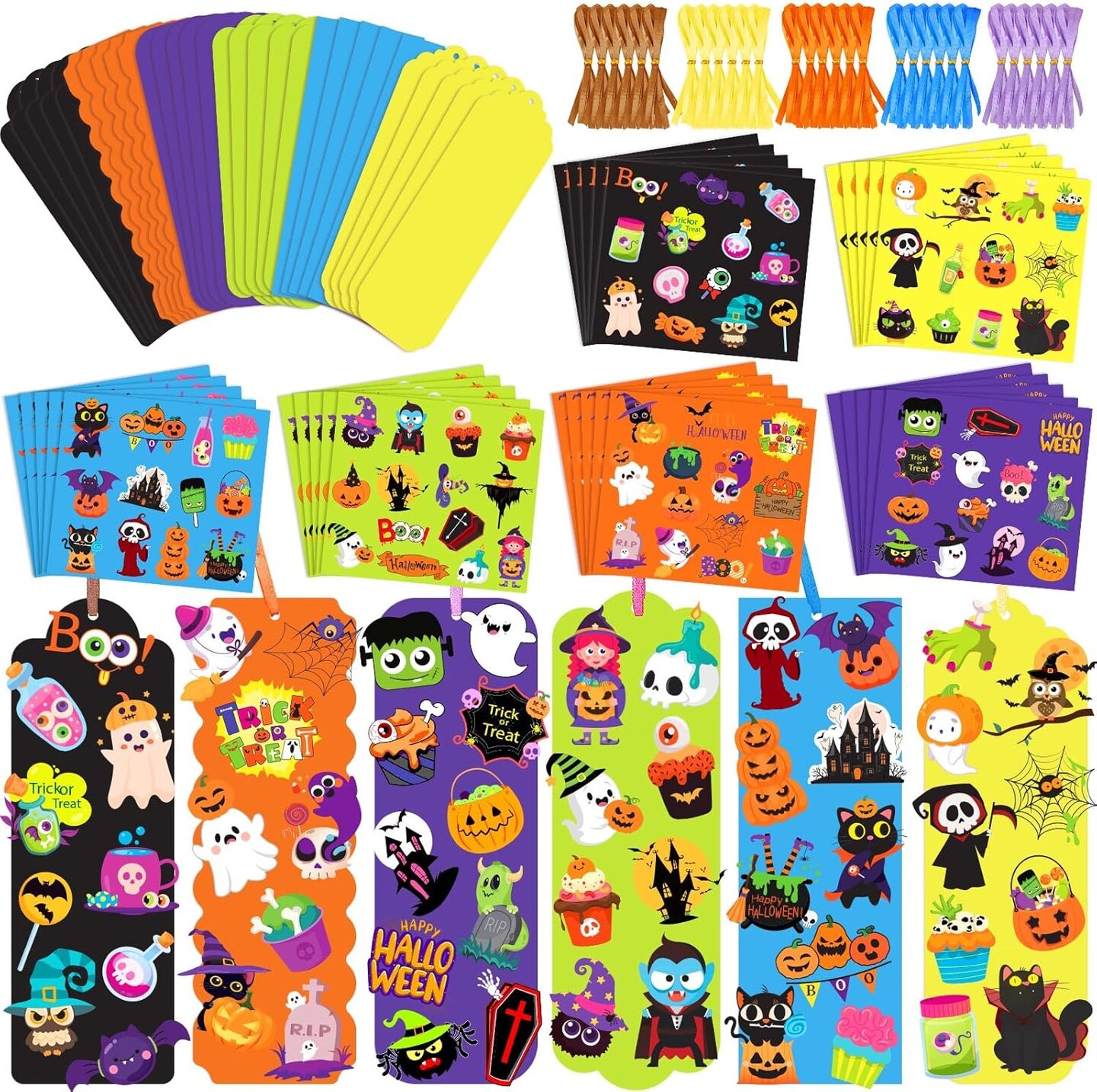 30 Sets Halloween Crafts , DIY Halloween Bookmarks Craft Kits | Michaels