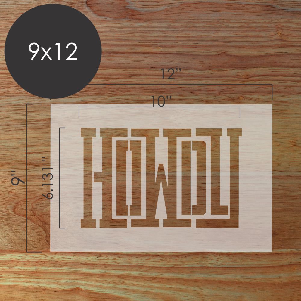 Howdy Poster Art Stencil | DIY Stencil | Chalkboard Stencil | Wall Art ...