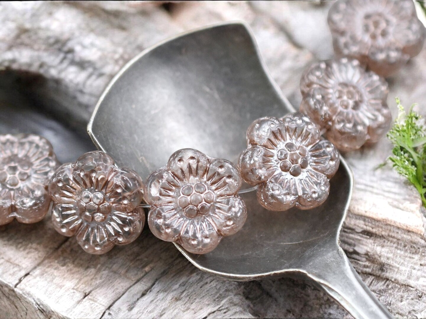 14mm Platinum Washed Antiqued Crystal Wildflower Beads | Michaels