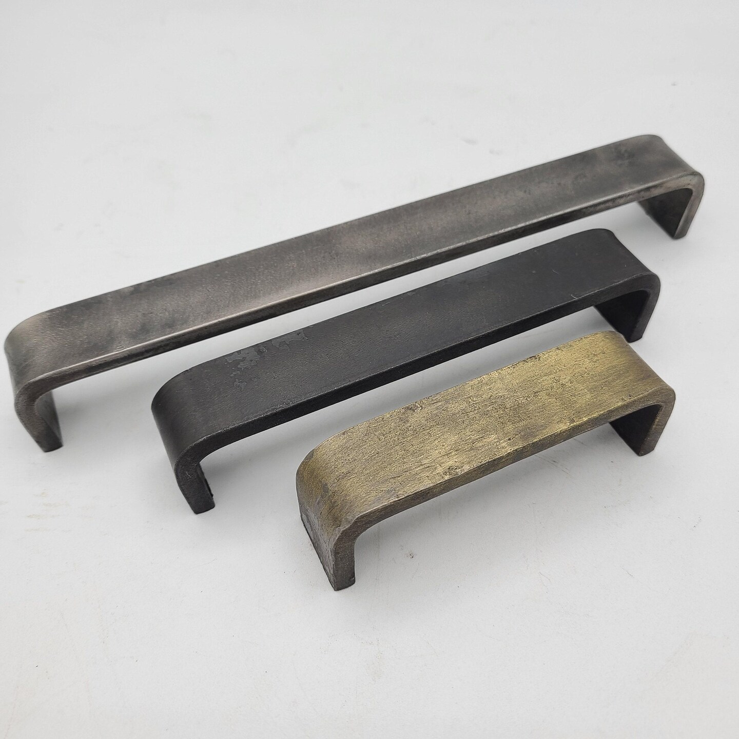 Cabinet Hardware Hand Forged Solid Iron Modern Industrial Pull - .25X1 ...