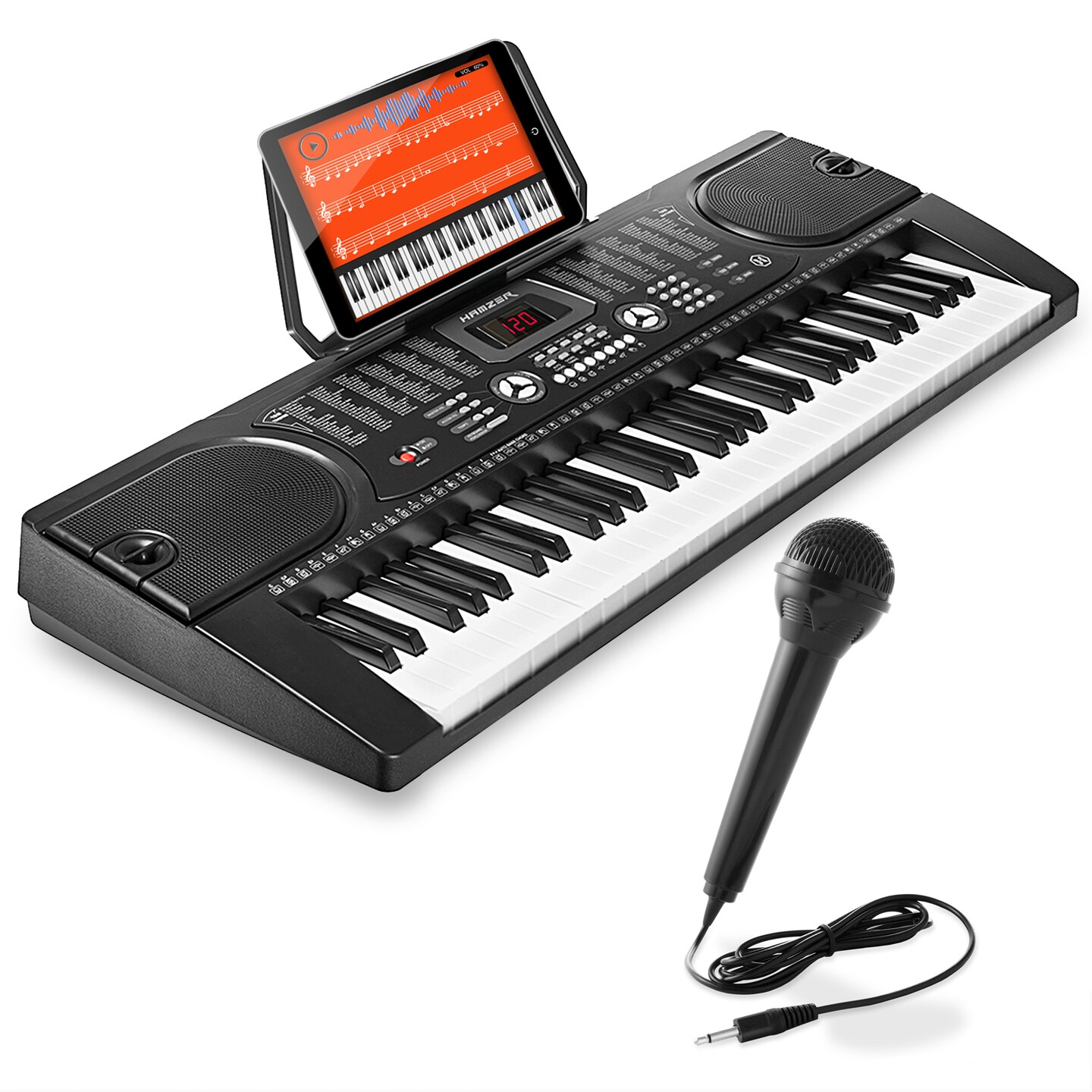 Hamzer 61-Key Digital Music Piano Keyboard - Portable Electronic ...