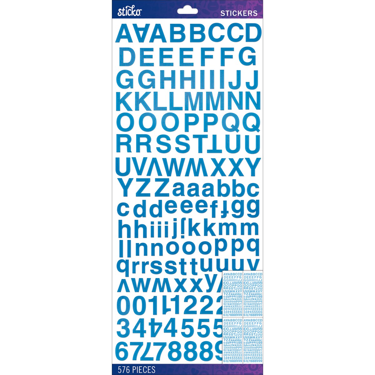 Sticko Alphabet Stickers 121/Pkg-Helvectica Standard - Blue Foil | Michaels