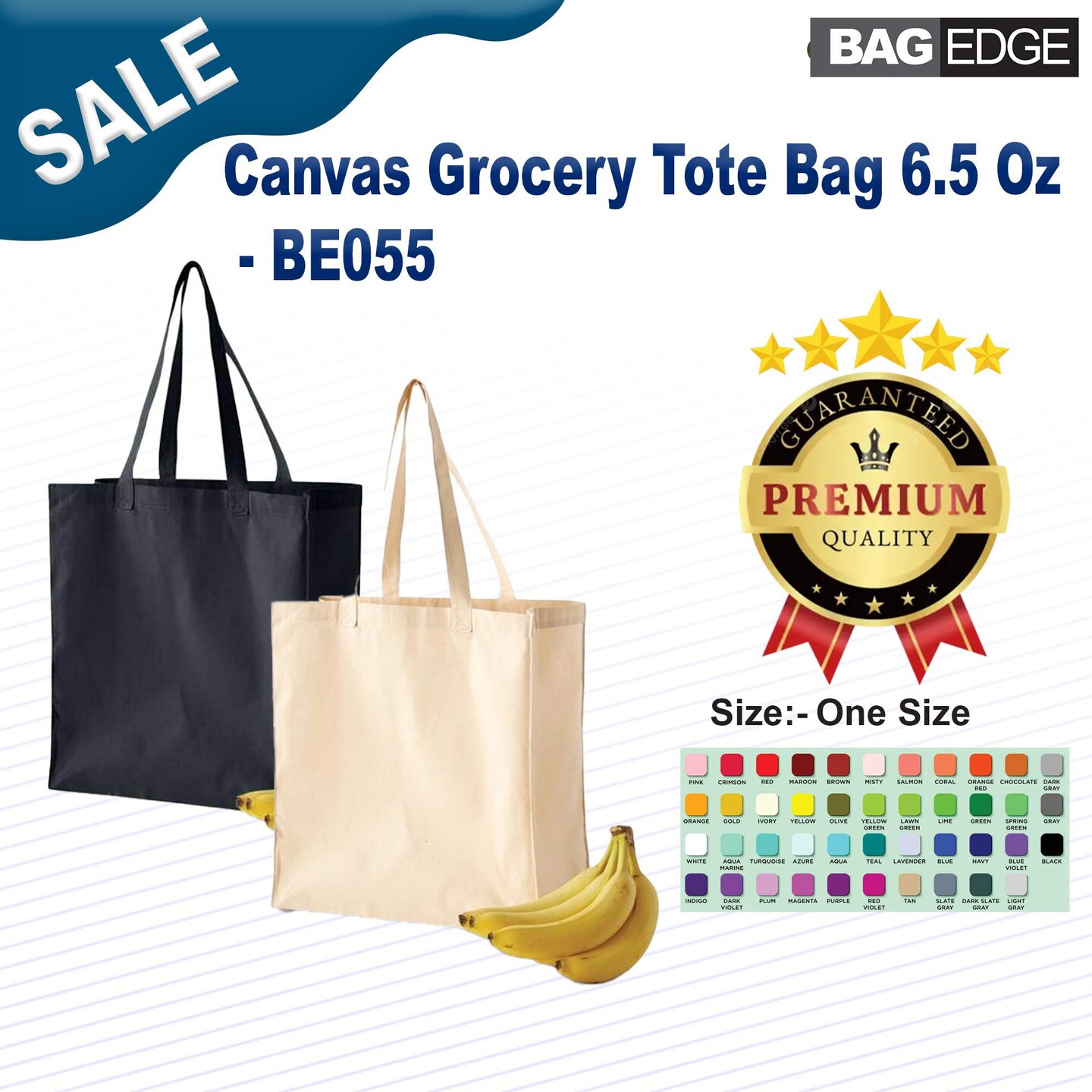 BAGedge® Canvas Grocery Tote Bag 6.5 Oz | Michaels