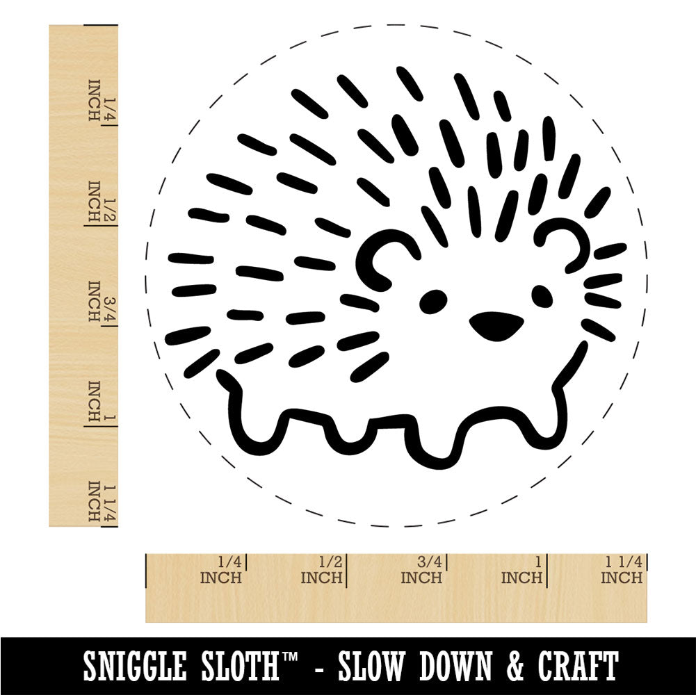 Cute Simple Hedgehog Line Drawing Rubber Stamp for Stamping Crafting ...