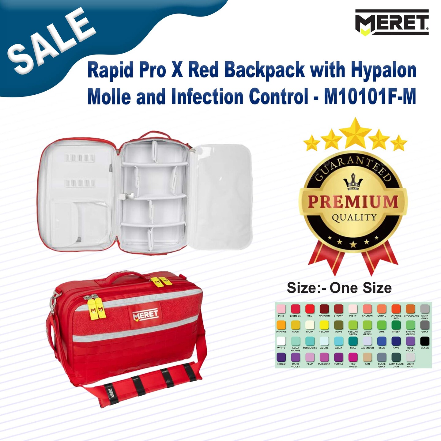 MERET® Rapid Pro X Red Backpack with Hypalon Molle and Infection ...