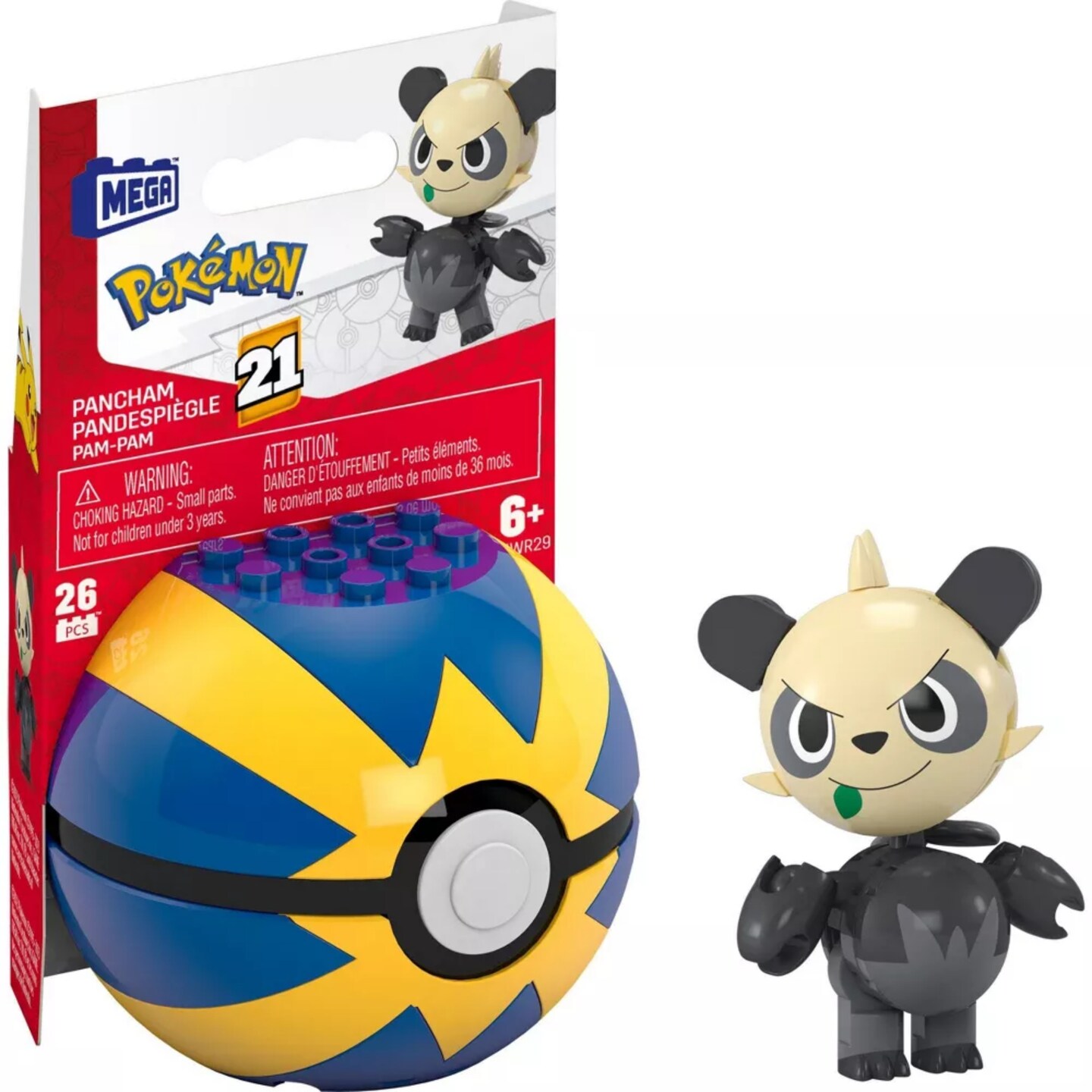 Pokemon Mattel DDC Mega Construx Poke Ball Pancham Black | Michaels