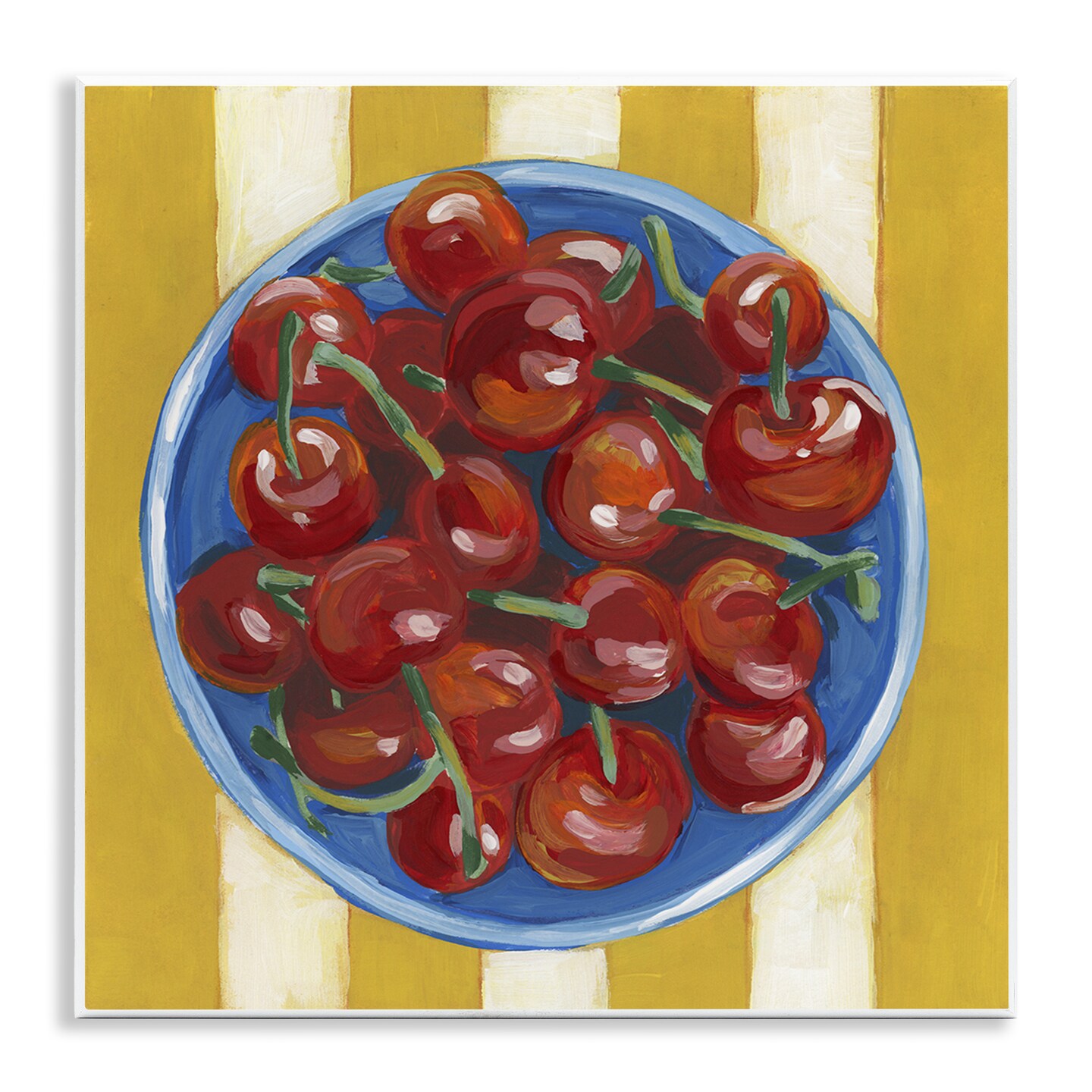 Stupell Industries Juicy Cherries on Stripes Wall Plaque By June Erica Vess | Michaels
