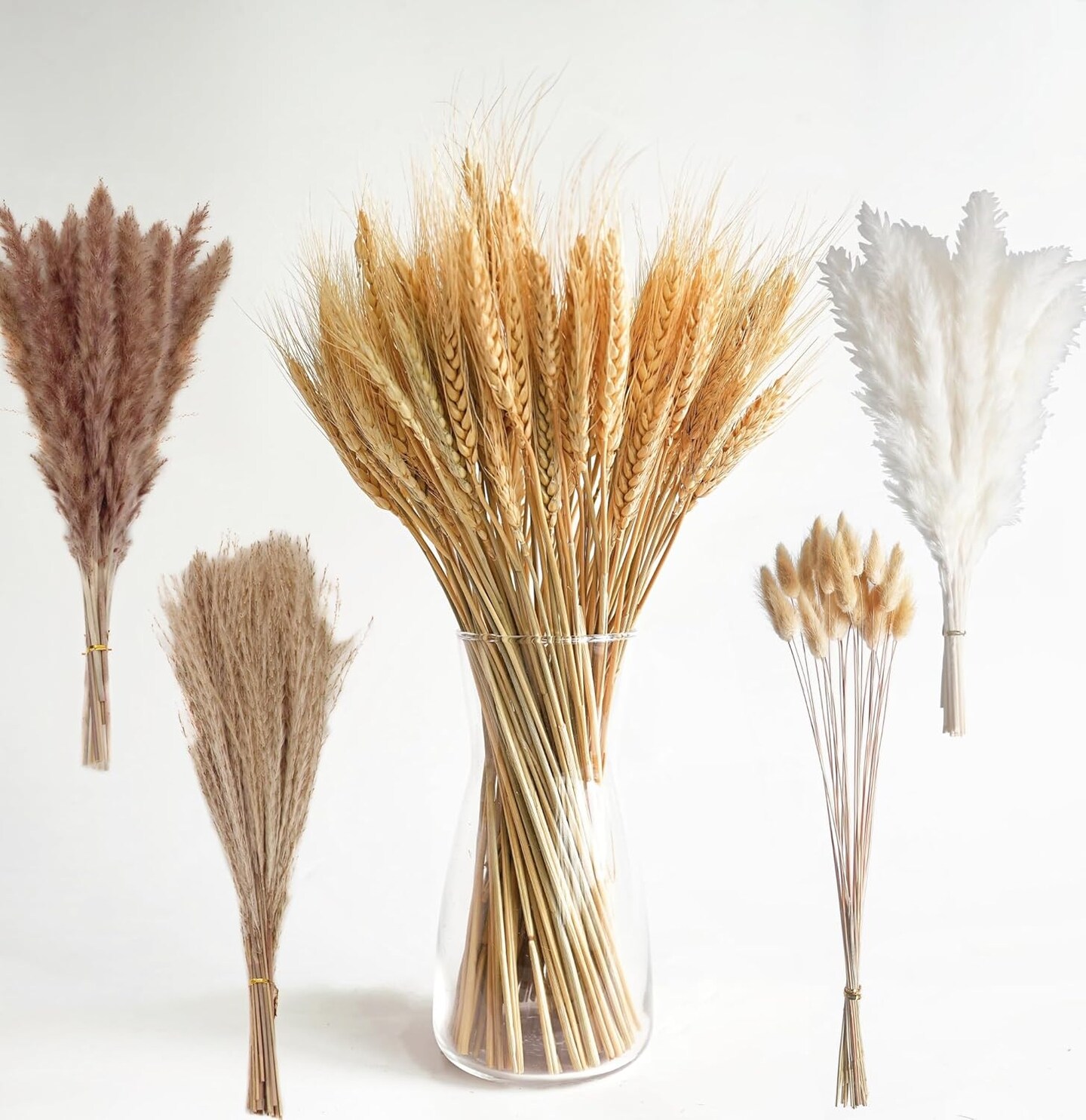 Dried Wheat Stalks and Pampas Grass Decor(Brown, Yellow) | Michaels